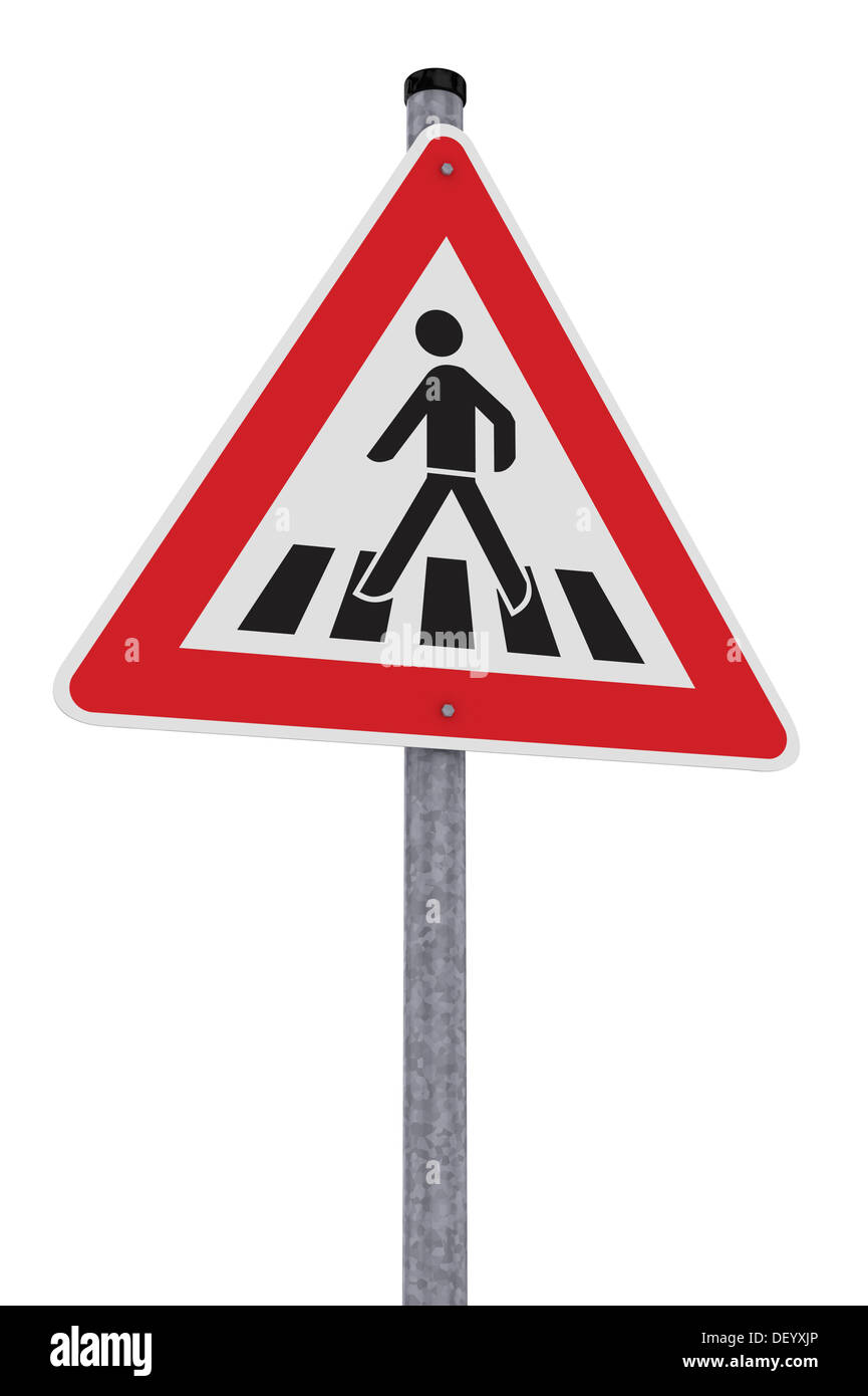 Zebra crossing sign warning hi-res stock photography and images - Alamy