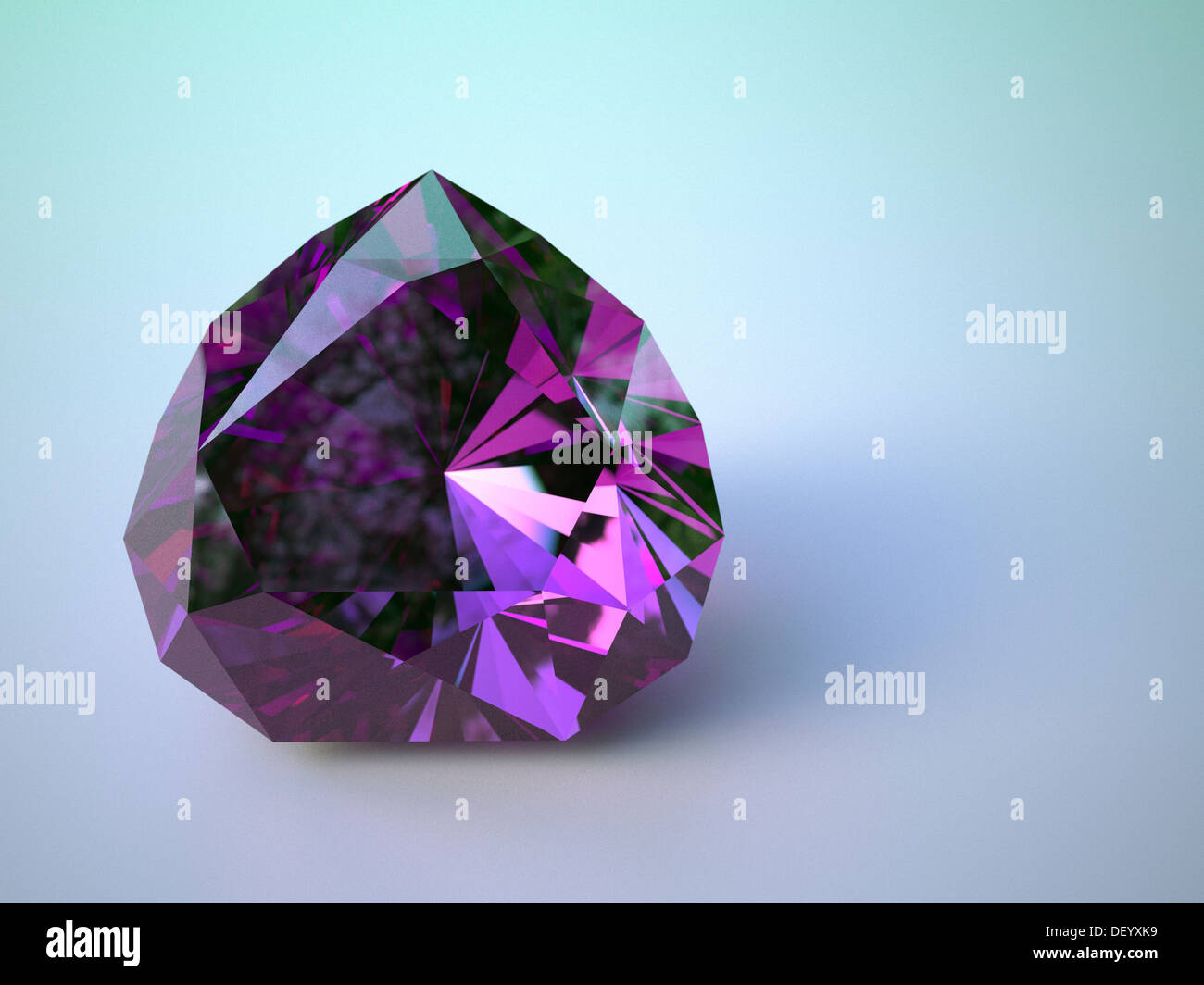 Faceted amethyst, shaped like a heart Stock Photo - Alamy