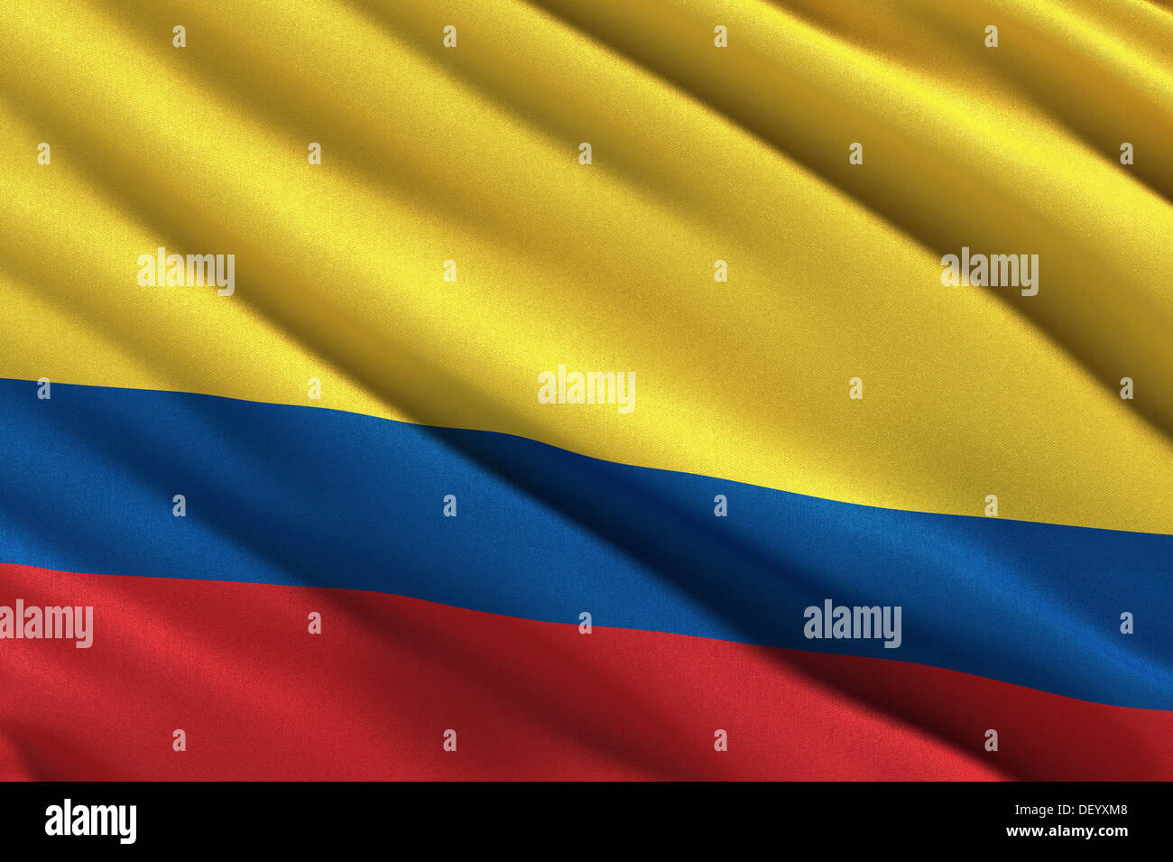 Flag of Colombia waving in the wind Stock Photo - Alamy