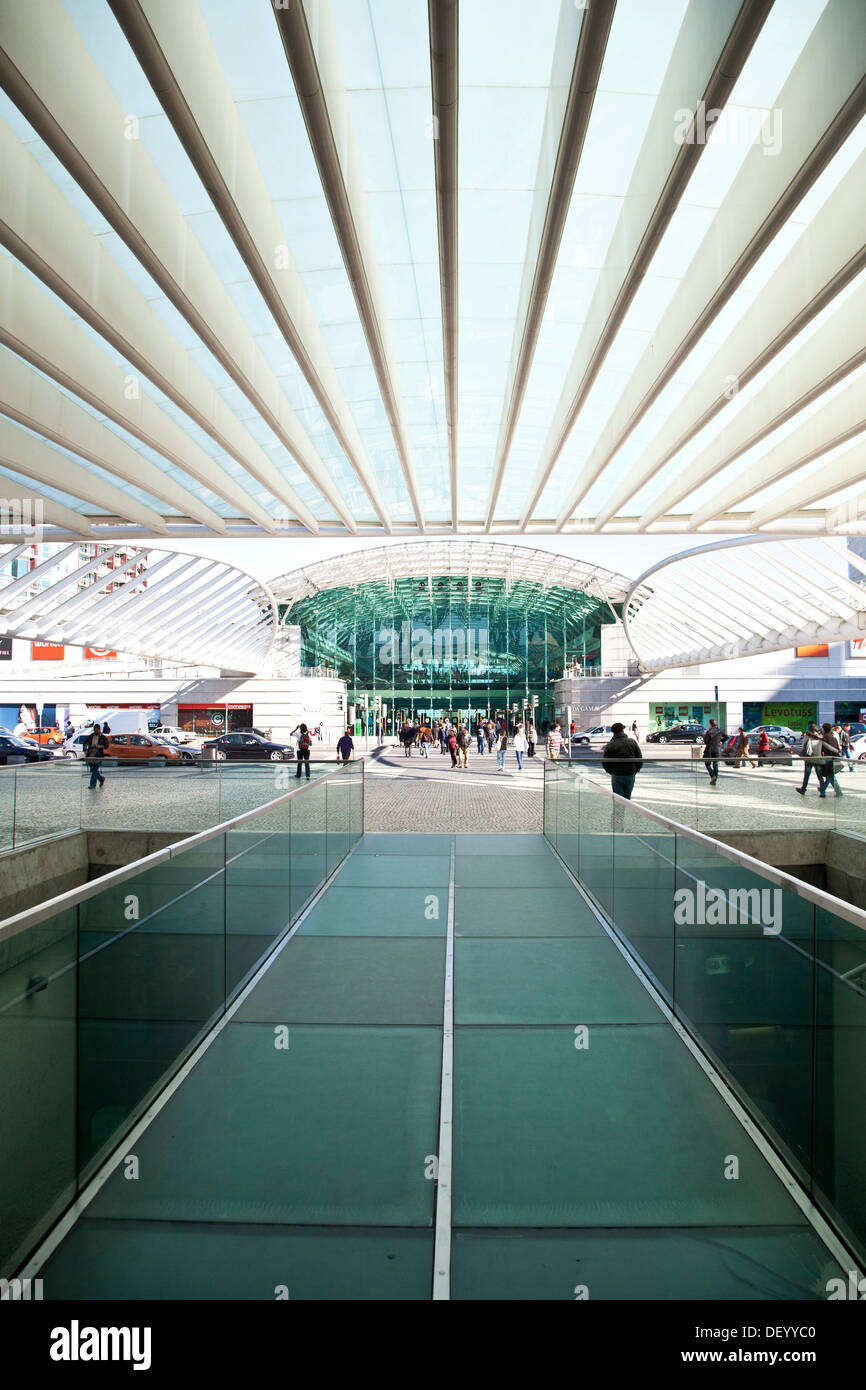 Orient Station, built by Calatrava, Lisbon, Portugal, Europe Stock ...