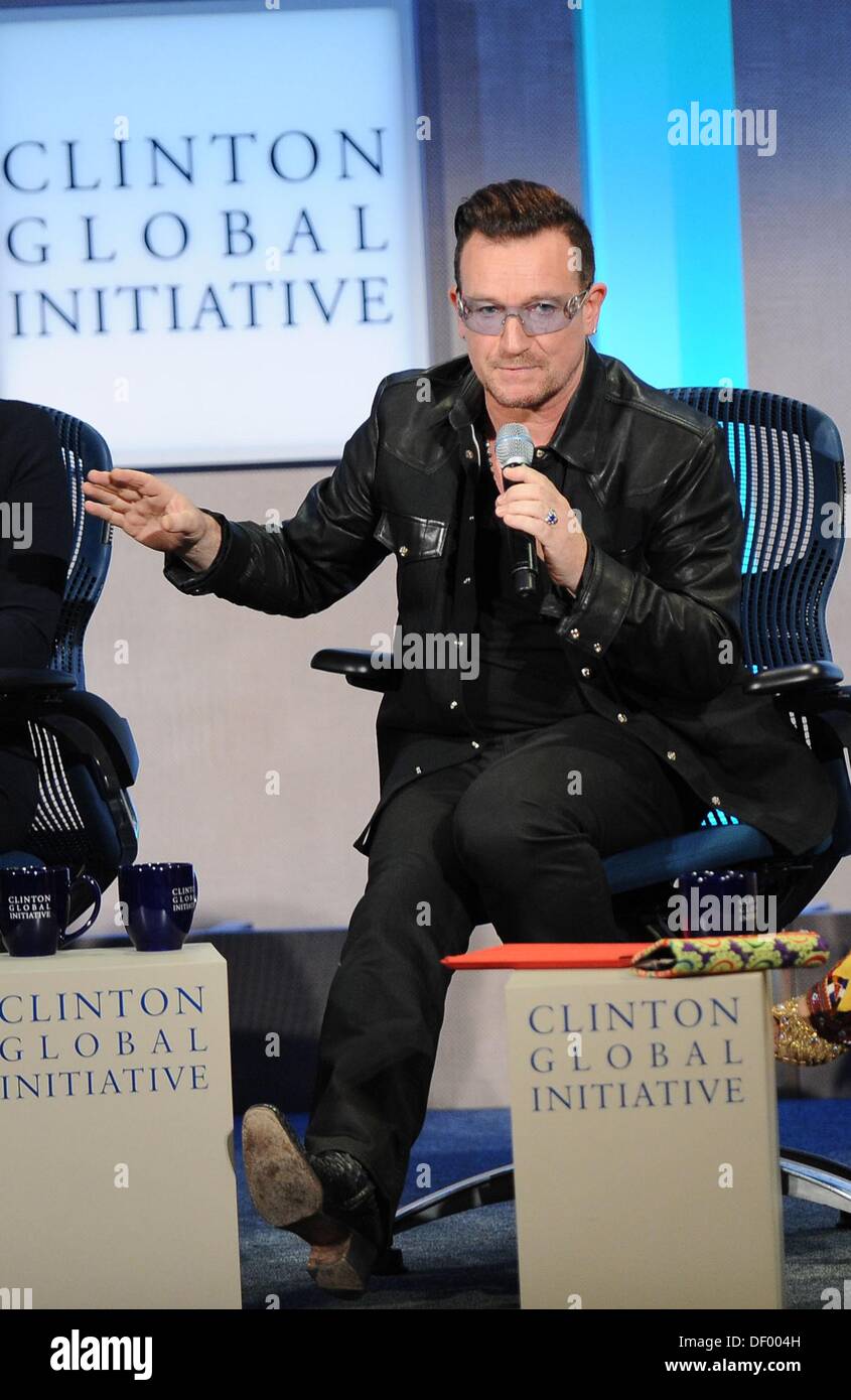 Bono in attendance for Clinton Global Initiative Annual Meeting - TUE ...