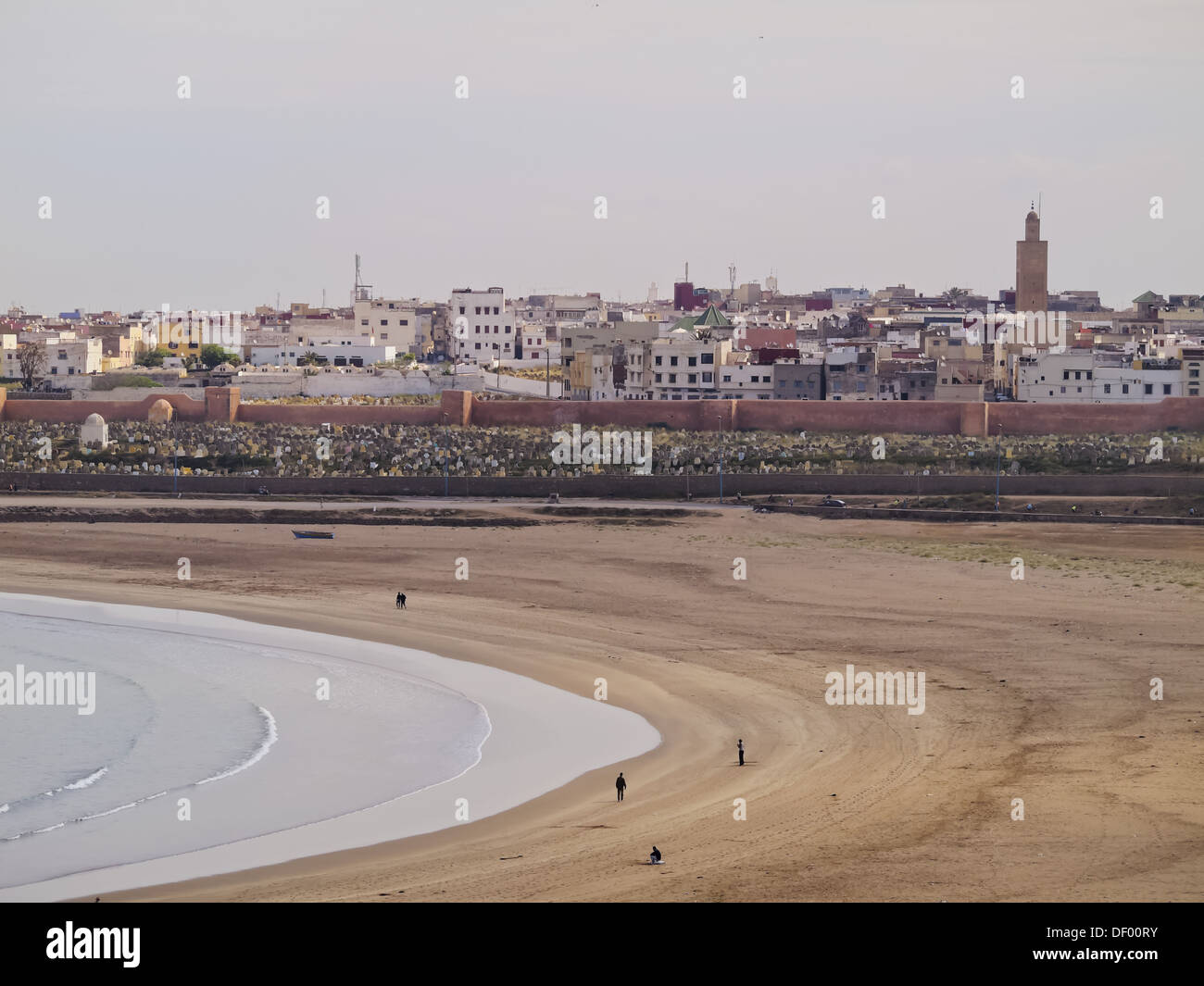 Coastline and Beach in Rabat - capital of Morocco, Africa Stock Photo ...