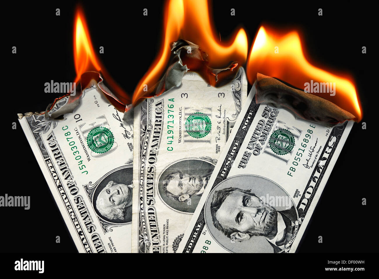 Burning debt hi-res stock photography and images - Alamy