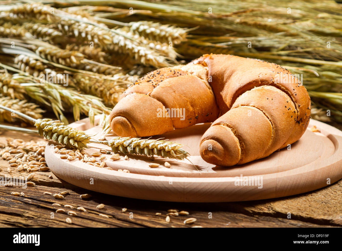 Baked twirl with fresh corn Stock Photo - Alamy