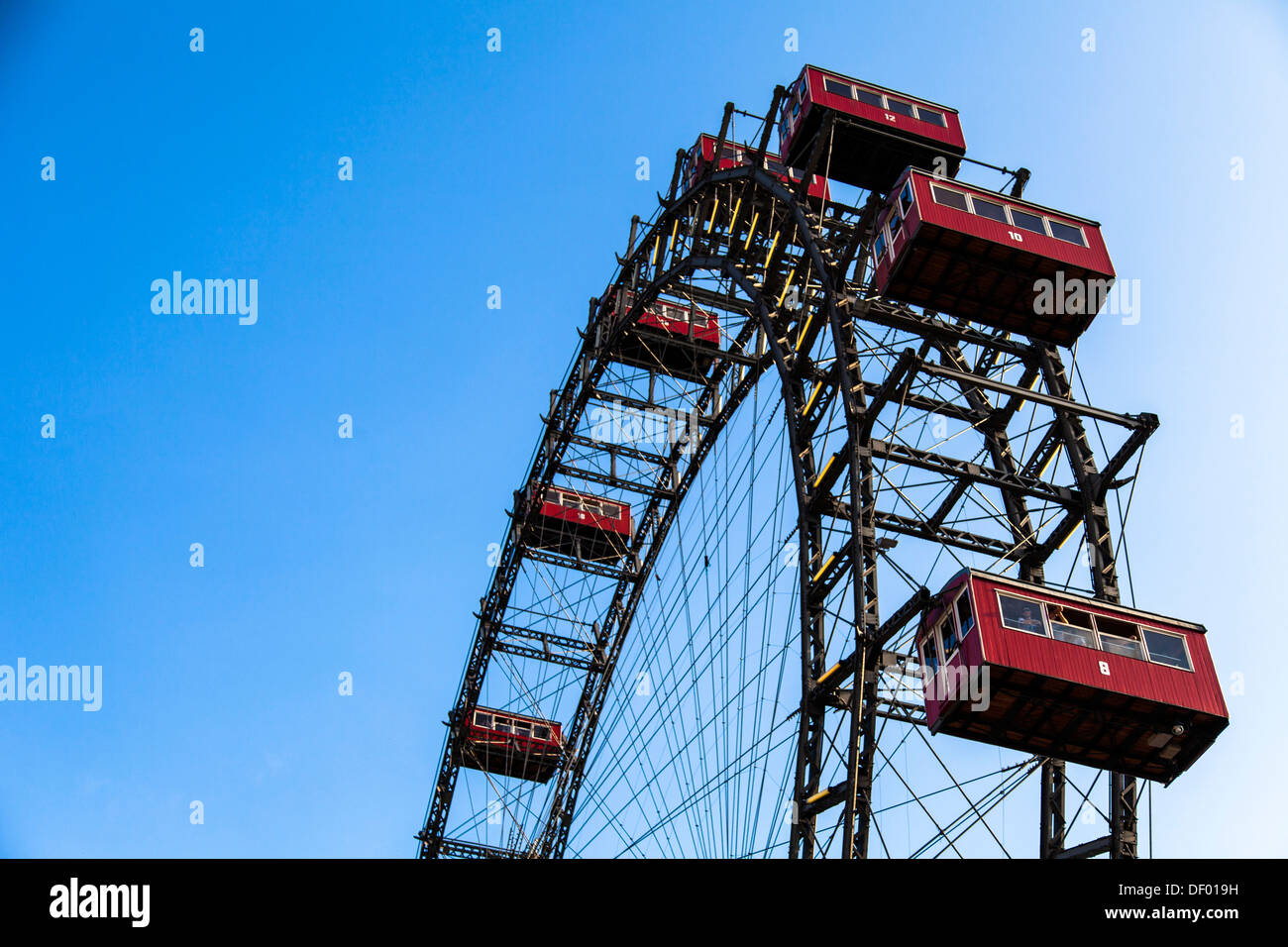 Wiener Riesenrad, Viennese Ferris wheel, Volks-Prater amusement park ...