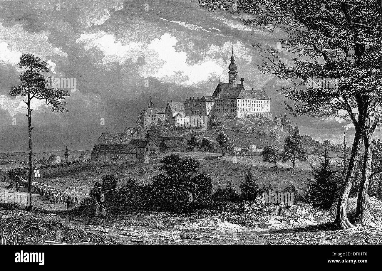 Andechs, steel engraving, around 1850, drawing and engraving by J ...