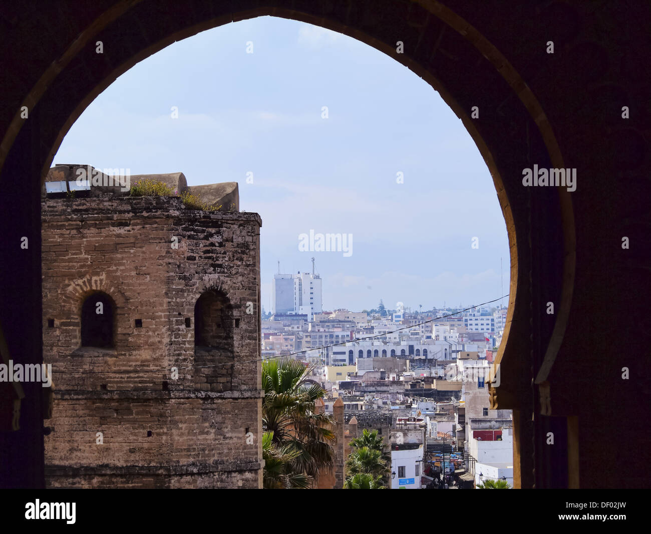 Cityscape of the old medina in Rabat - capital city of Morocco, Africa ...