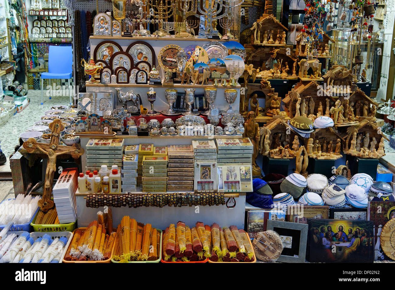 Via Dolorosa, religious memorabilia, souvenirs, Bazar, Souk, old town ...