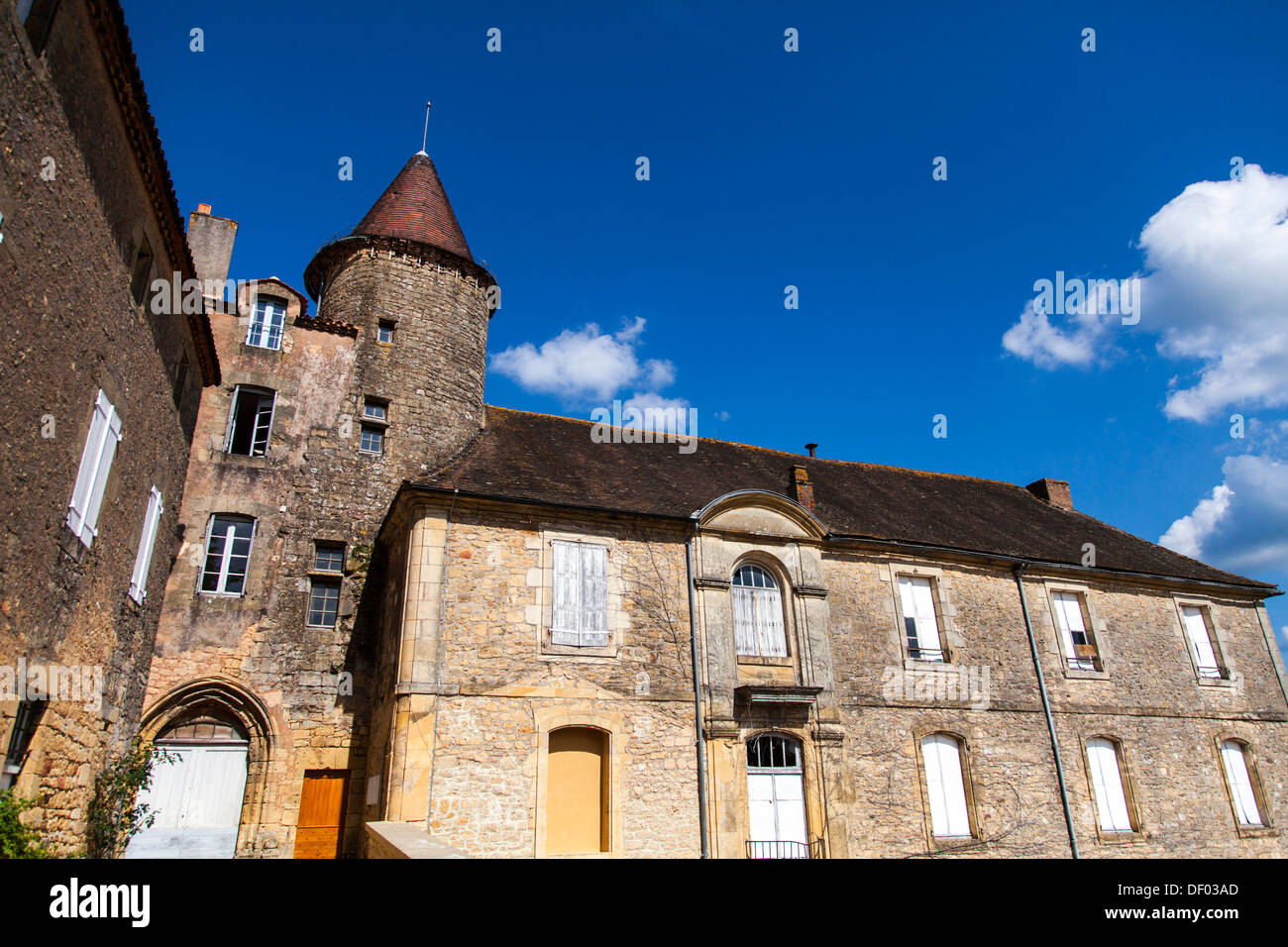 Castle in Belvès, Aquitaine, France, Europe Stock Photo - Alamy
