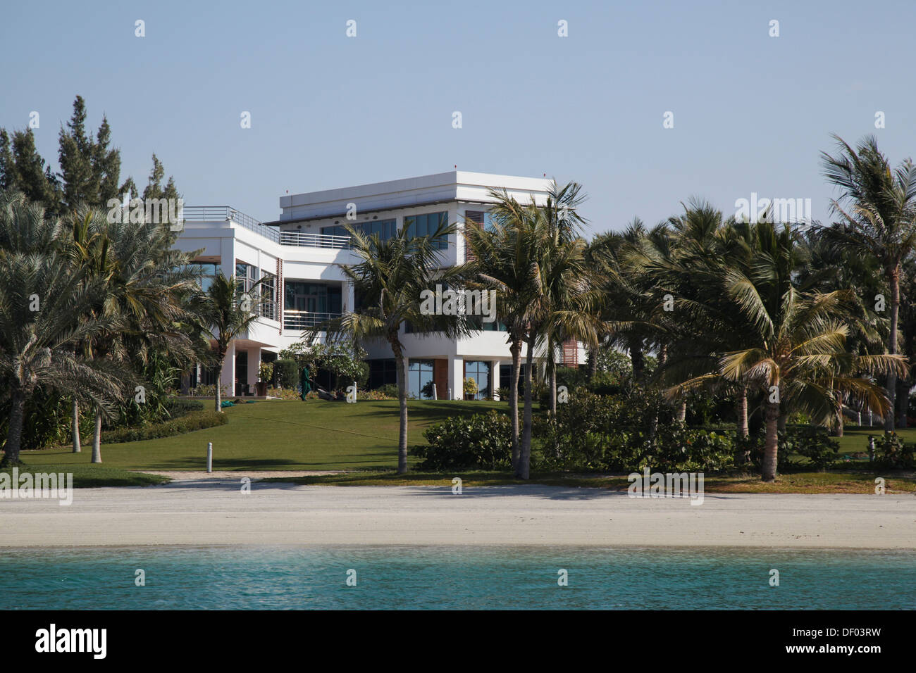 Building on the first inhabited island of the artificial archipelago ...