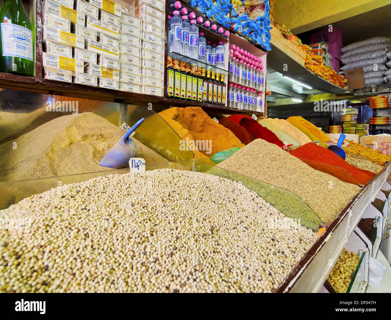 Market in the old medina of Rabat, Morocco, Africa Stock Photo - Alamy