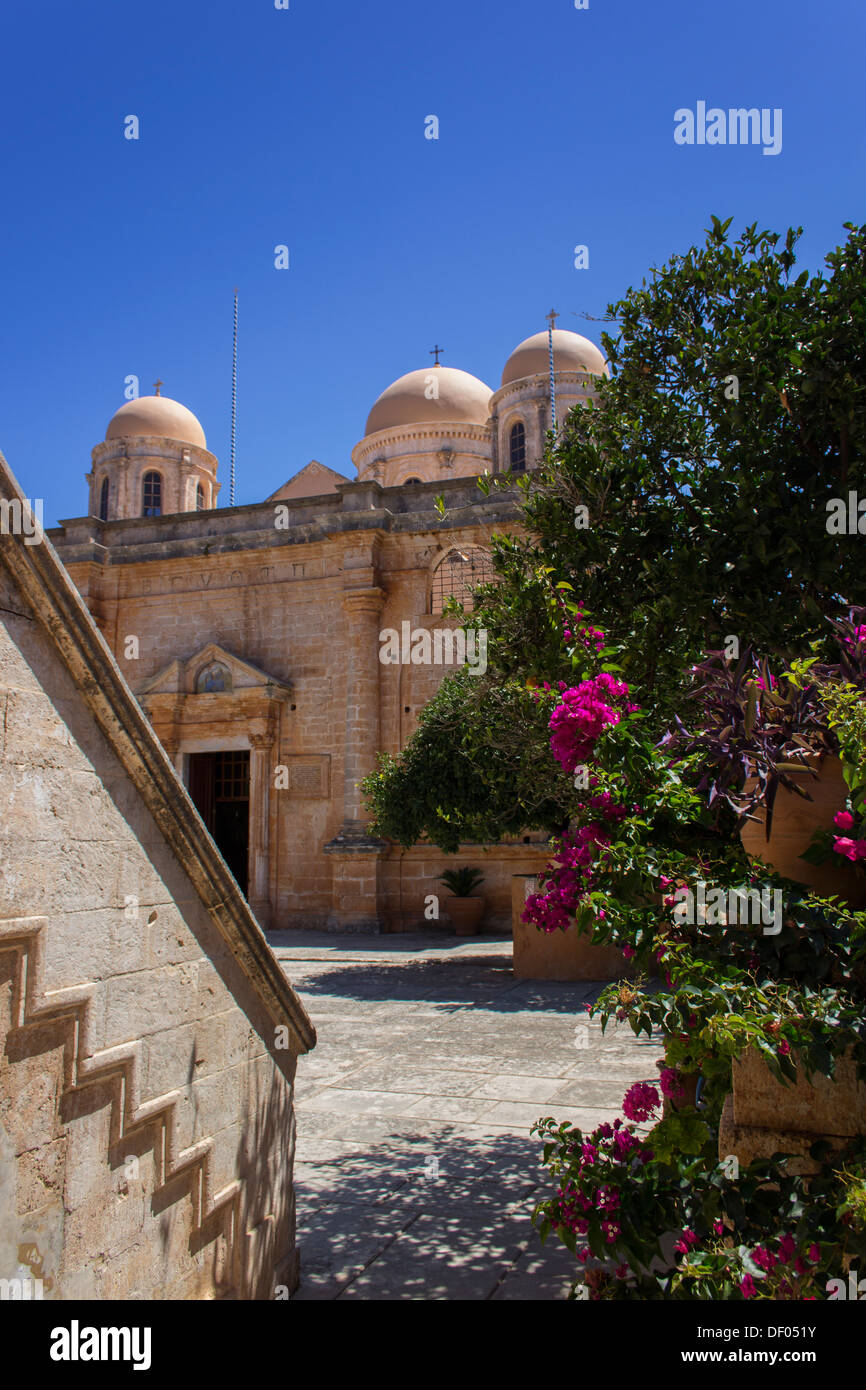 Agia Triada, a monastery in northern Crete on the Akrotiri Peninsula ...