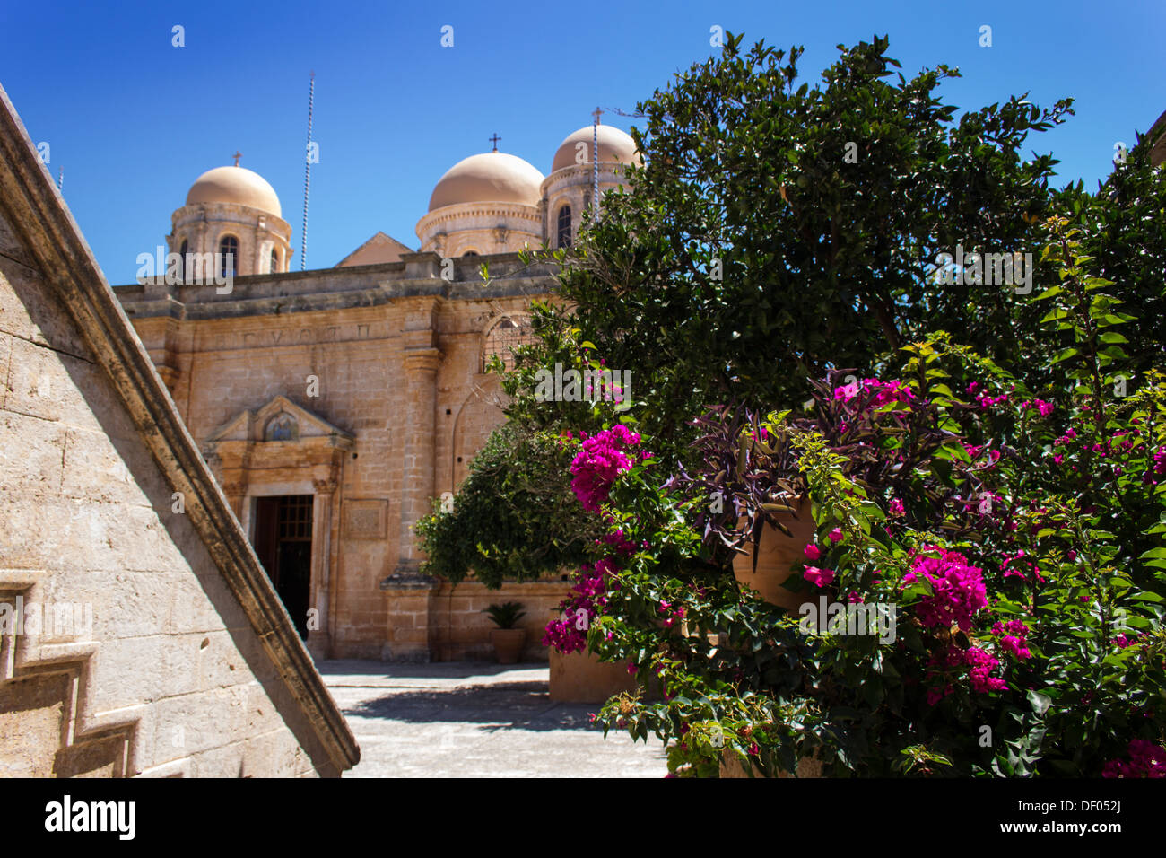 Agia Triada, a monastery in northern Crete on the Akrotiri Peninsula ...