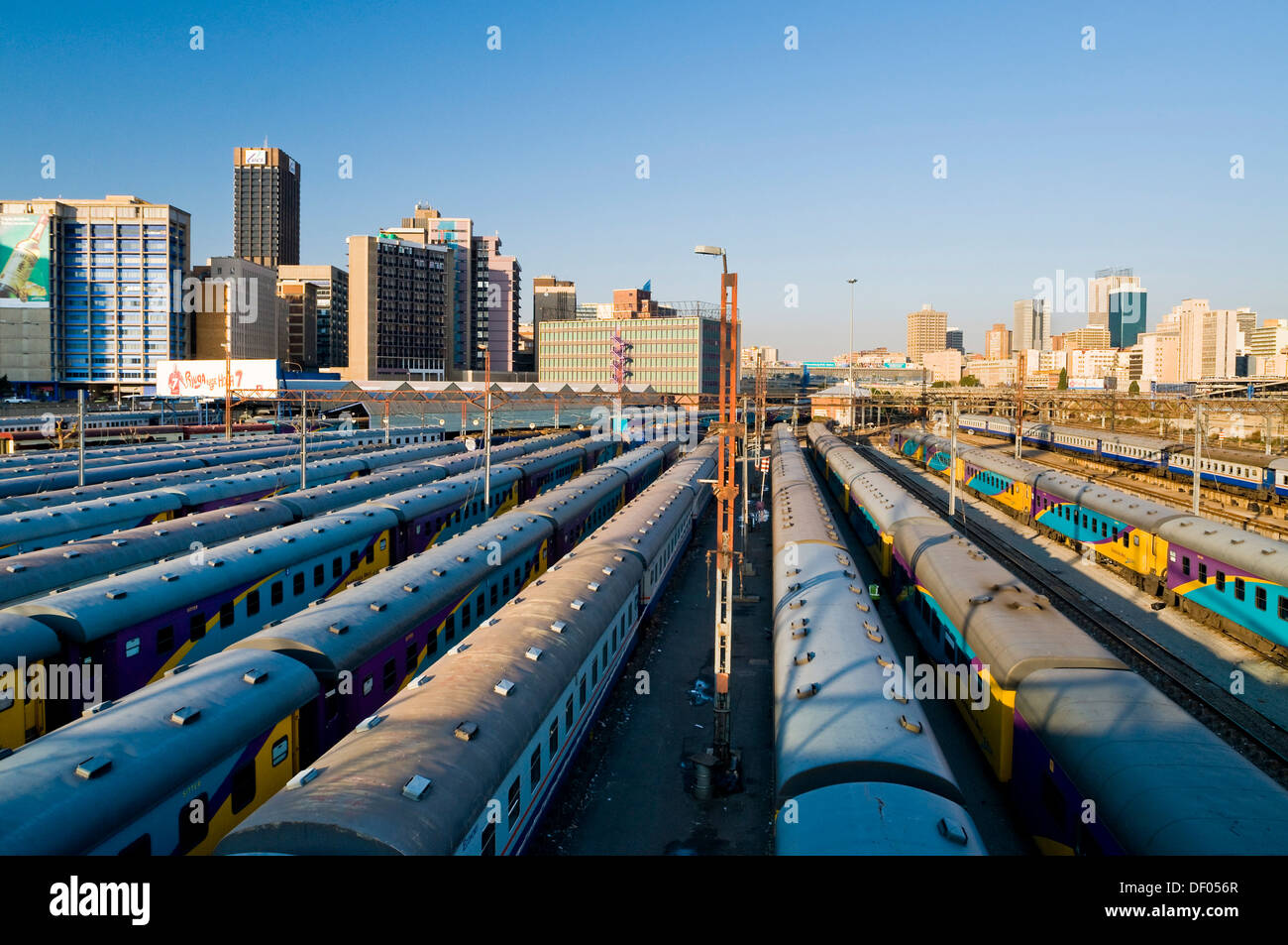 Johannesburg skyline, station, Johannesburg, Gauteng, South Africa ...