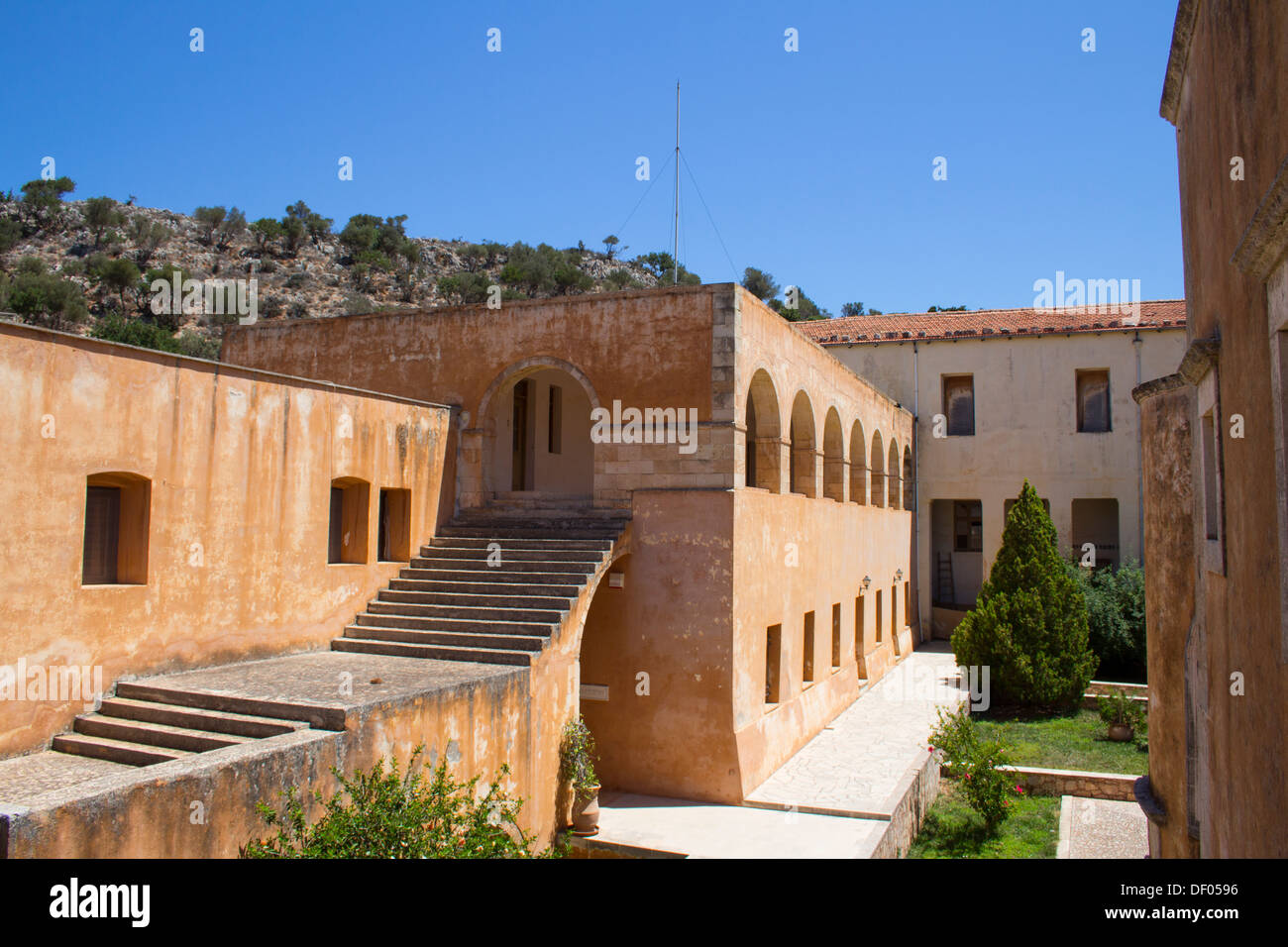 Agia Triada, a monastery in northern Crete on the Akrotiri Peninsula ...