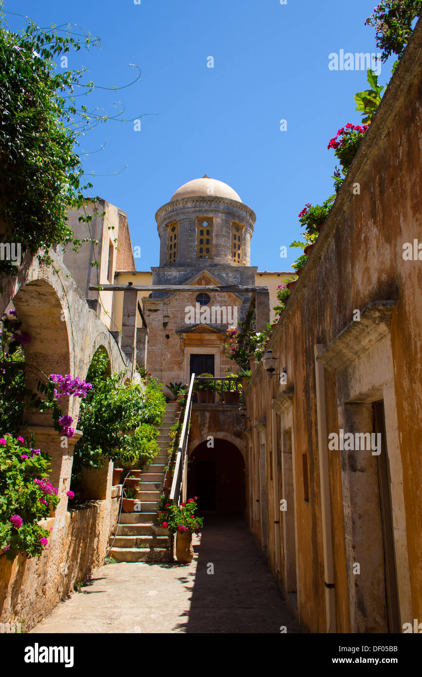 Agia Triada, a monastery in northern Crete on the Akrotiri Peninsula ...