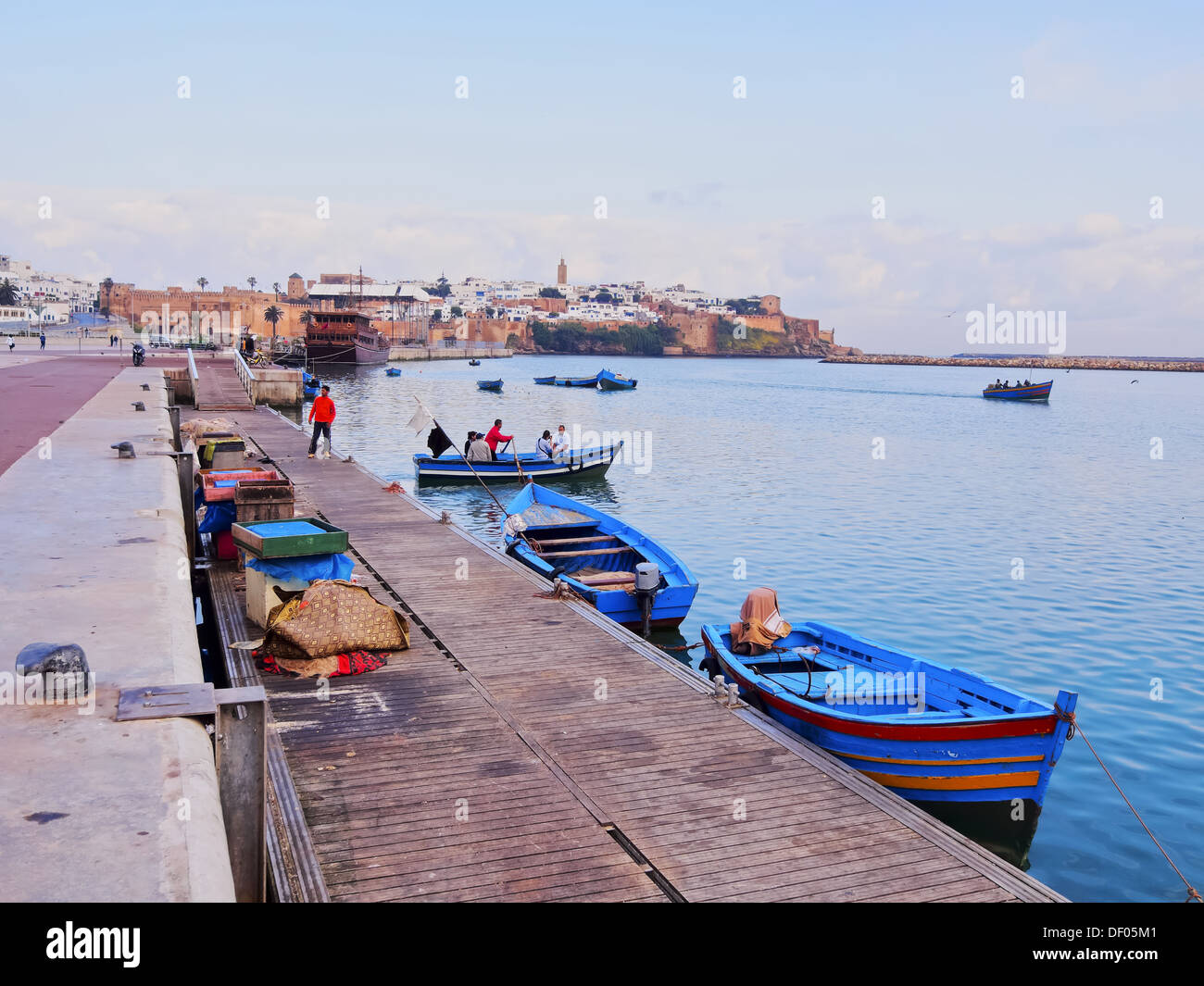 View of the old medina in Rabat and Bouregreg River, Morocco, Africa ...