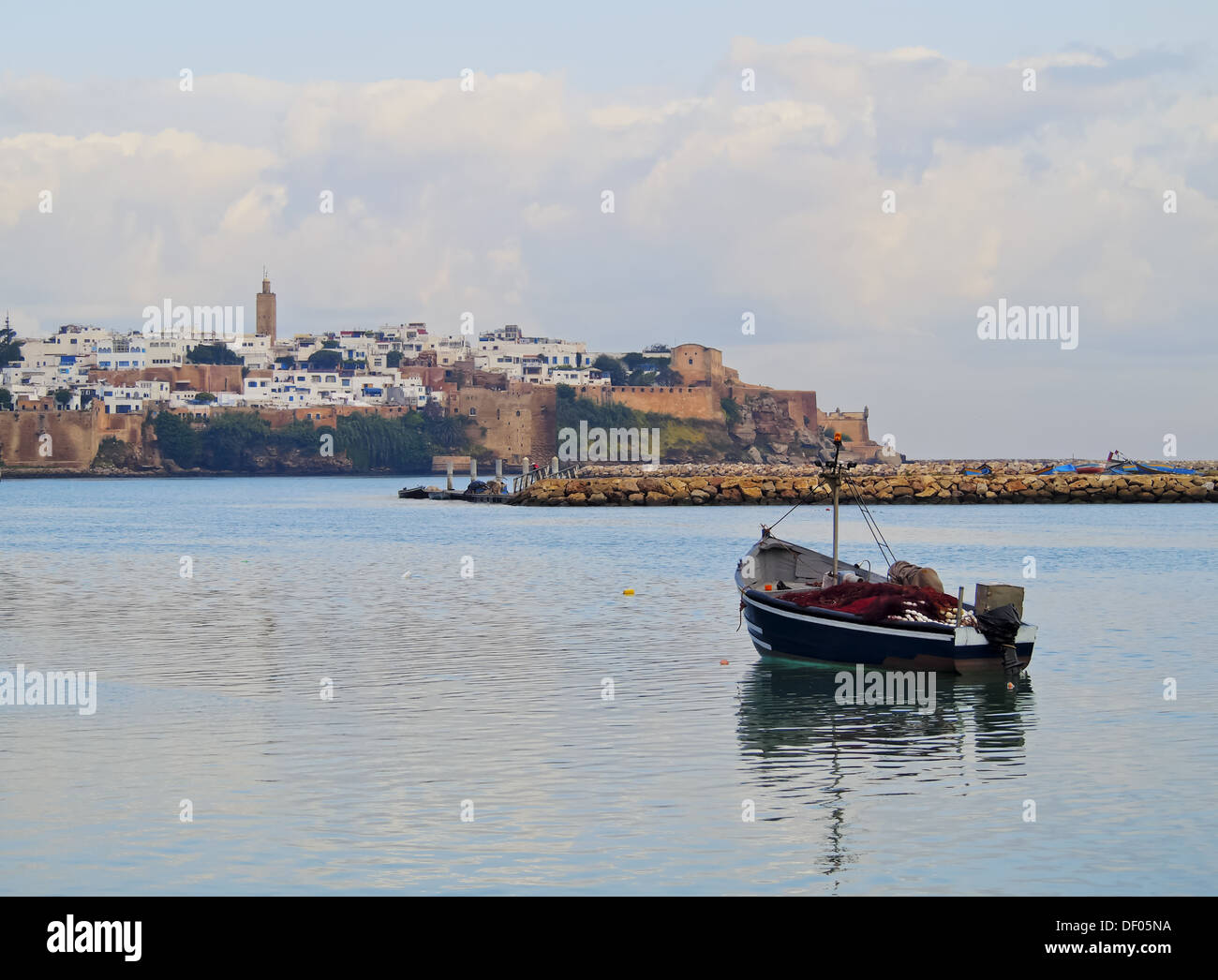 View of the old medina in Rabat and Bouregreg River, Morocco, Africa ...