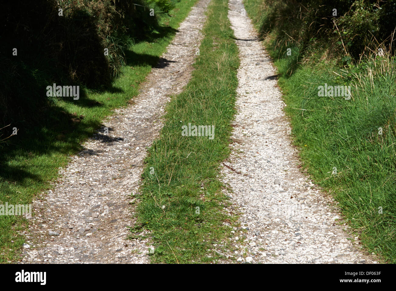 remote empty single farm track in rural northern ireland Stock Photo ...