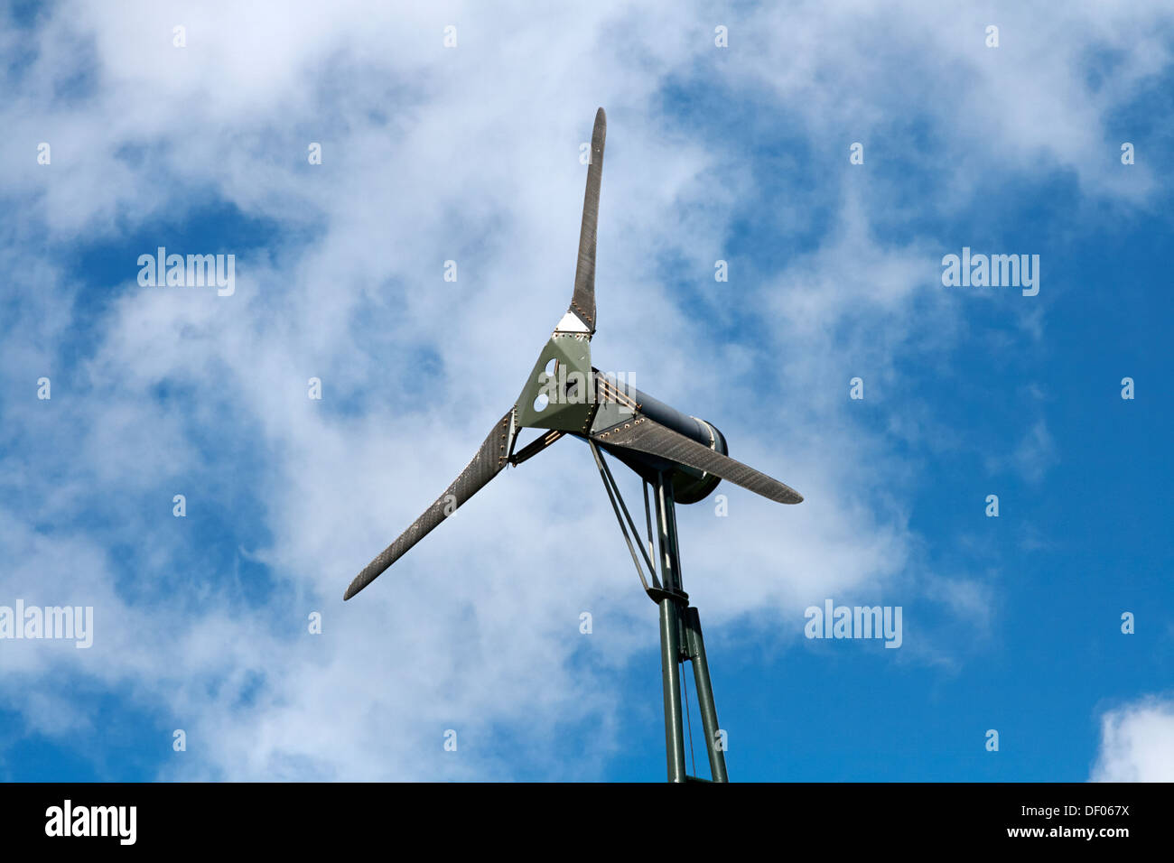 small wind turbine powering remote rural farm in northern ireland Stock ...