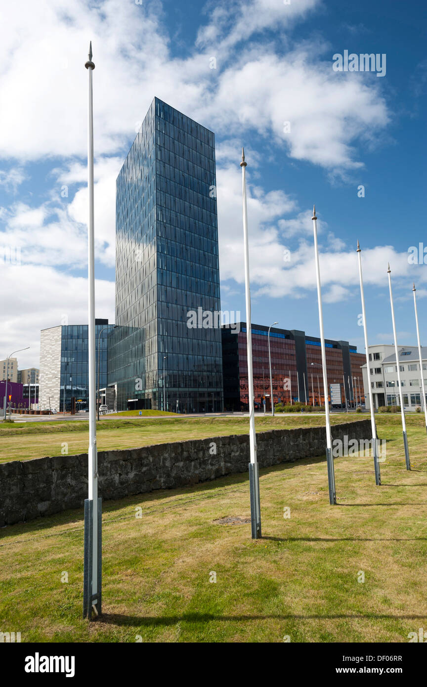 Skyscraper office building reykjavik iceland hi-res stock photography ...