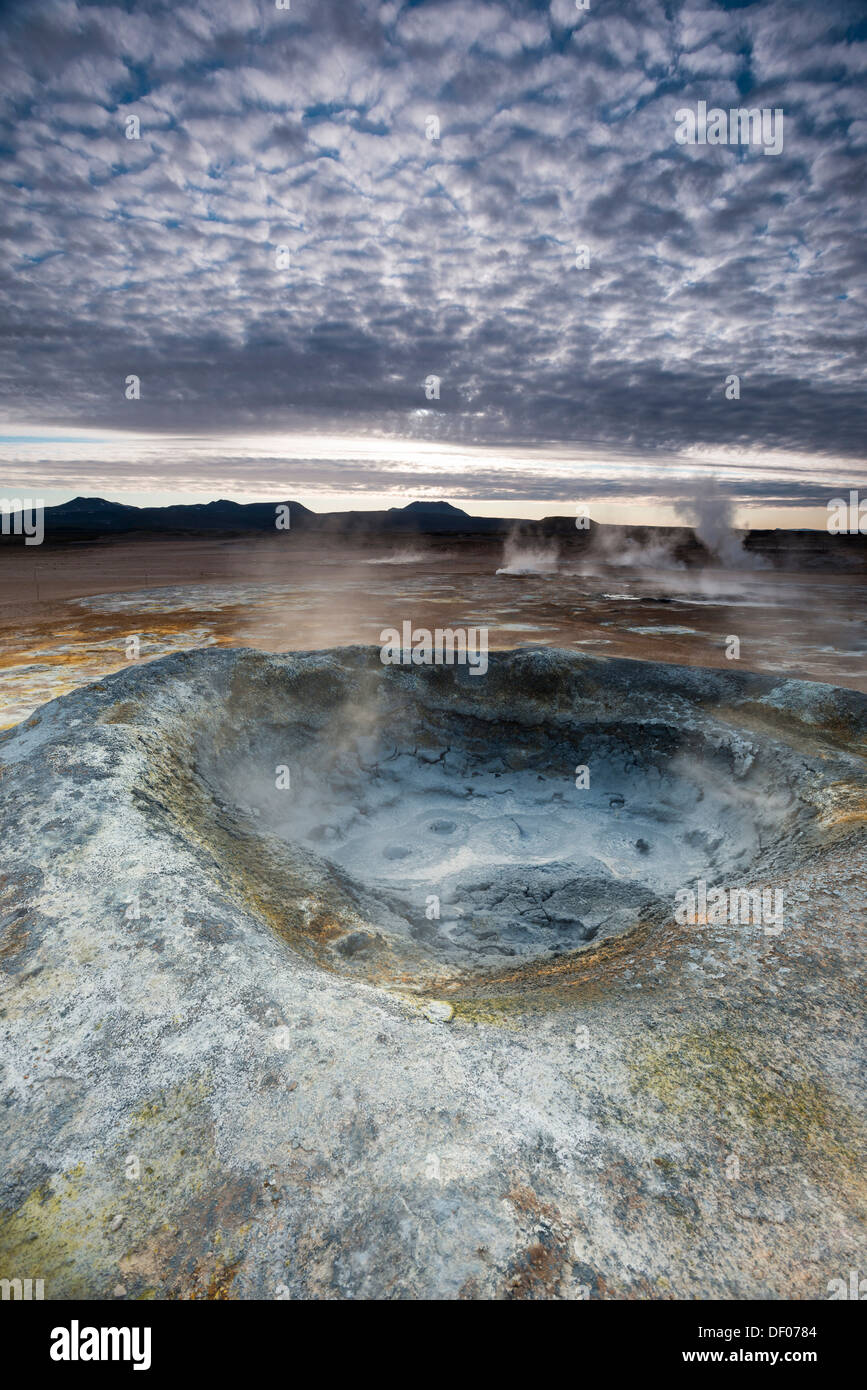 Solfataras, fumaroles, mud pools, sulfur and other minerals, steam ...