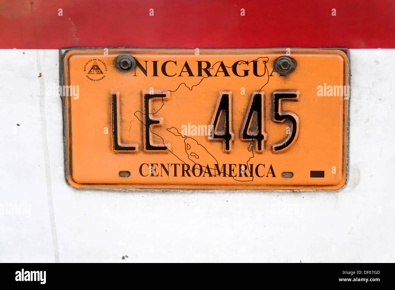 License plate, Leon, Nicaragua, Central America Stock Photo - Alamy