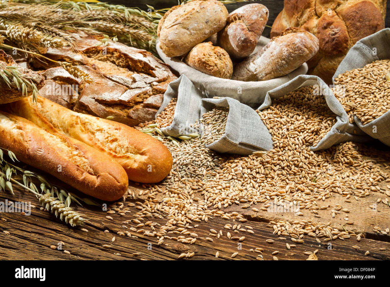 Various types whole wheat bread hi-res stock photography and images - Alamy