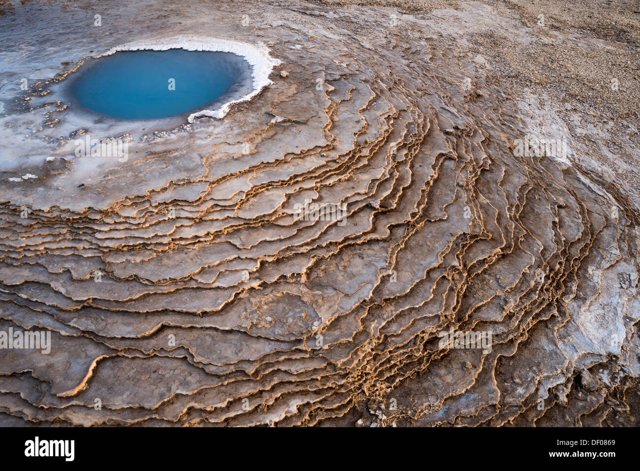 Hot spring, sinter terraces, Hveravellir high-temperature or geothermal ...