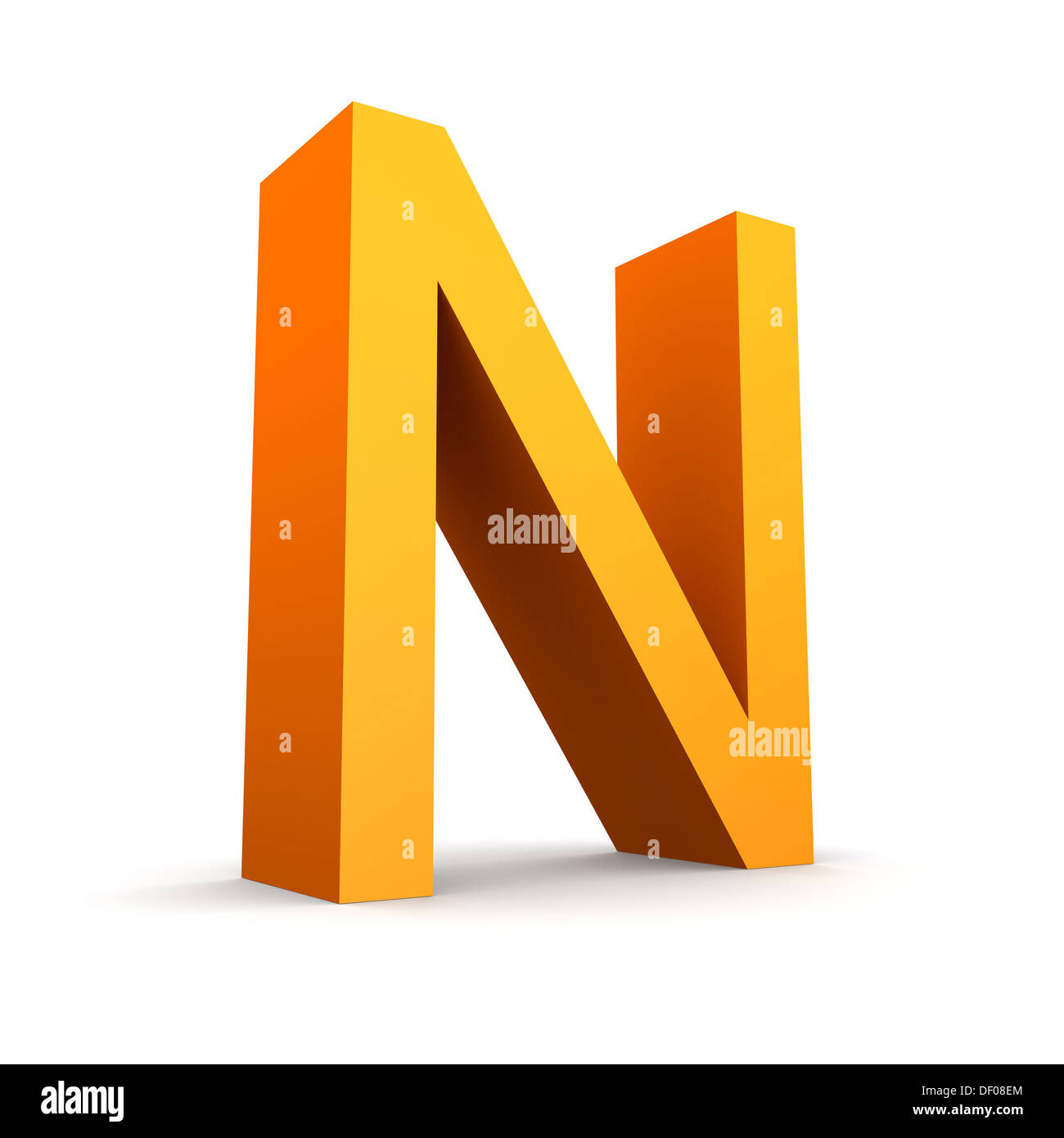 Collection of orange letters on a white background Stock Photo - Alamy
