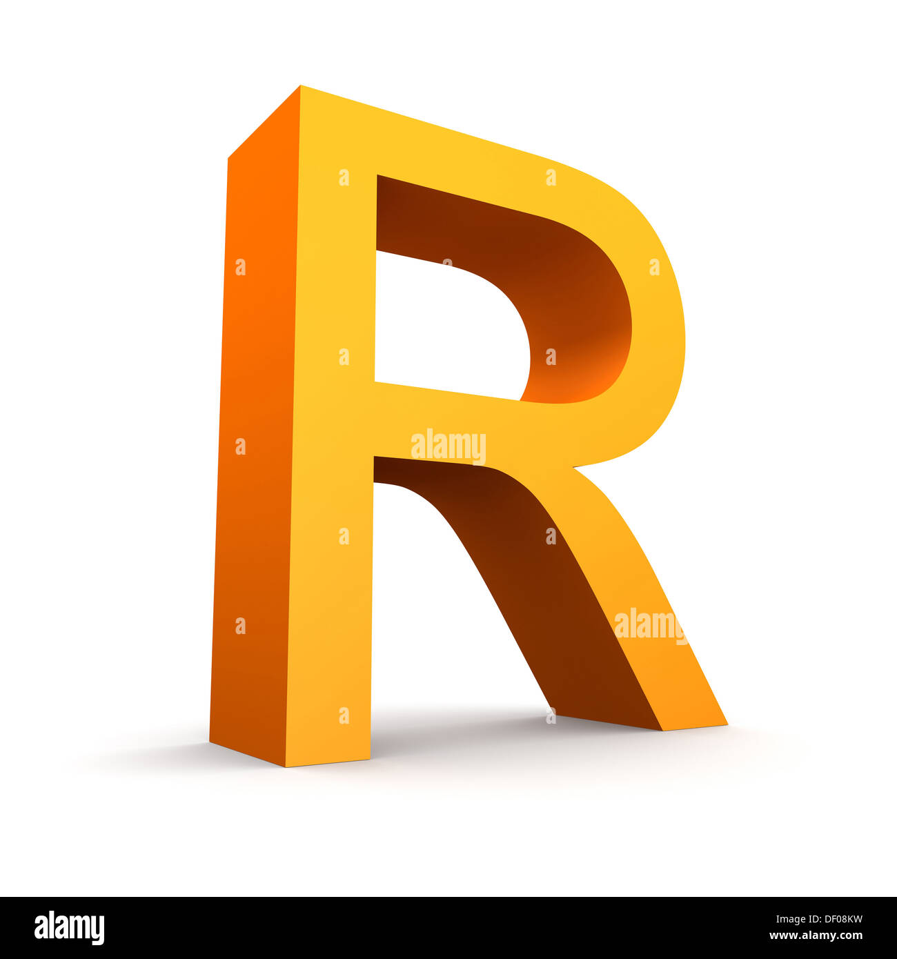 Collection of orange letters on a white background Stock Photo - Alamy