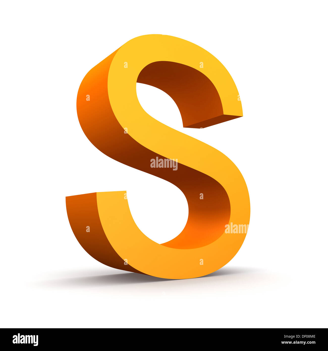 Collection of orange letters on a white background Stock Photo - Alamy
