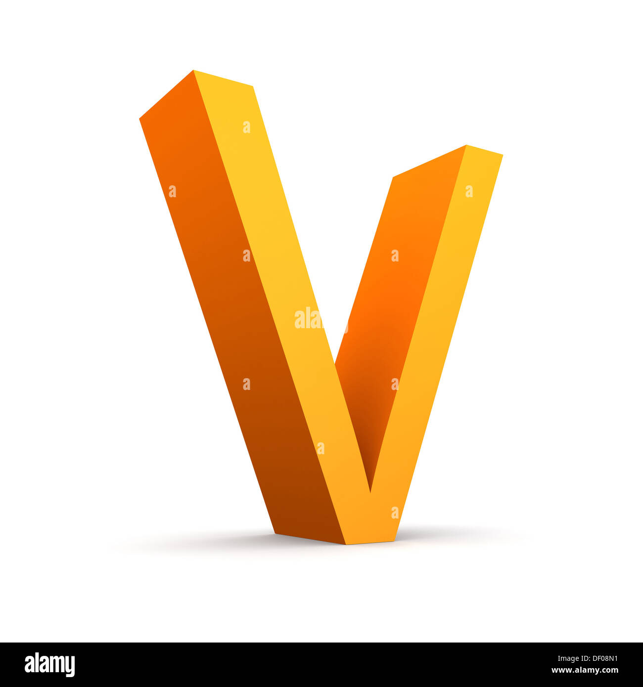 Collection of orange letters on a white background Stock Photo - Alamy