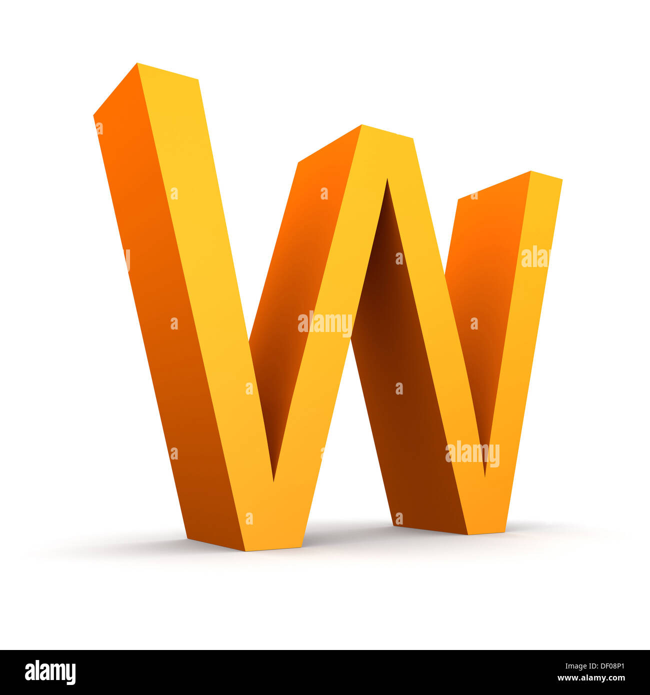 Collection of orange letters on a white background Stock Photo - Alamy