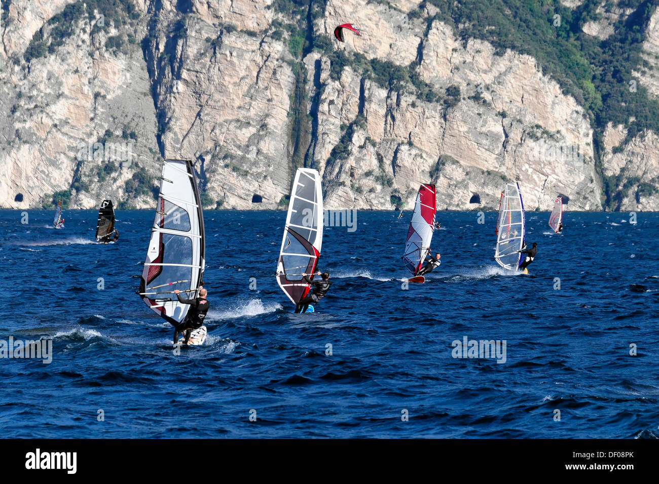 Person windsurfing on body water hi-res stock photography and images ...