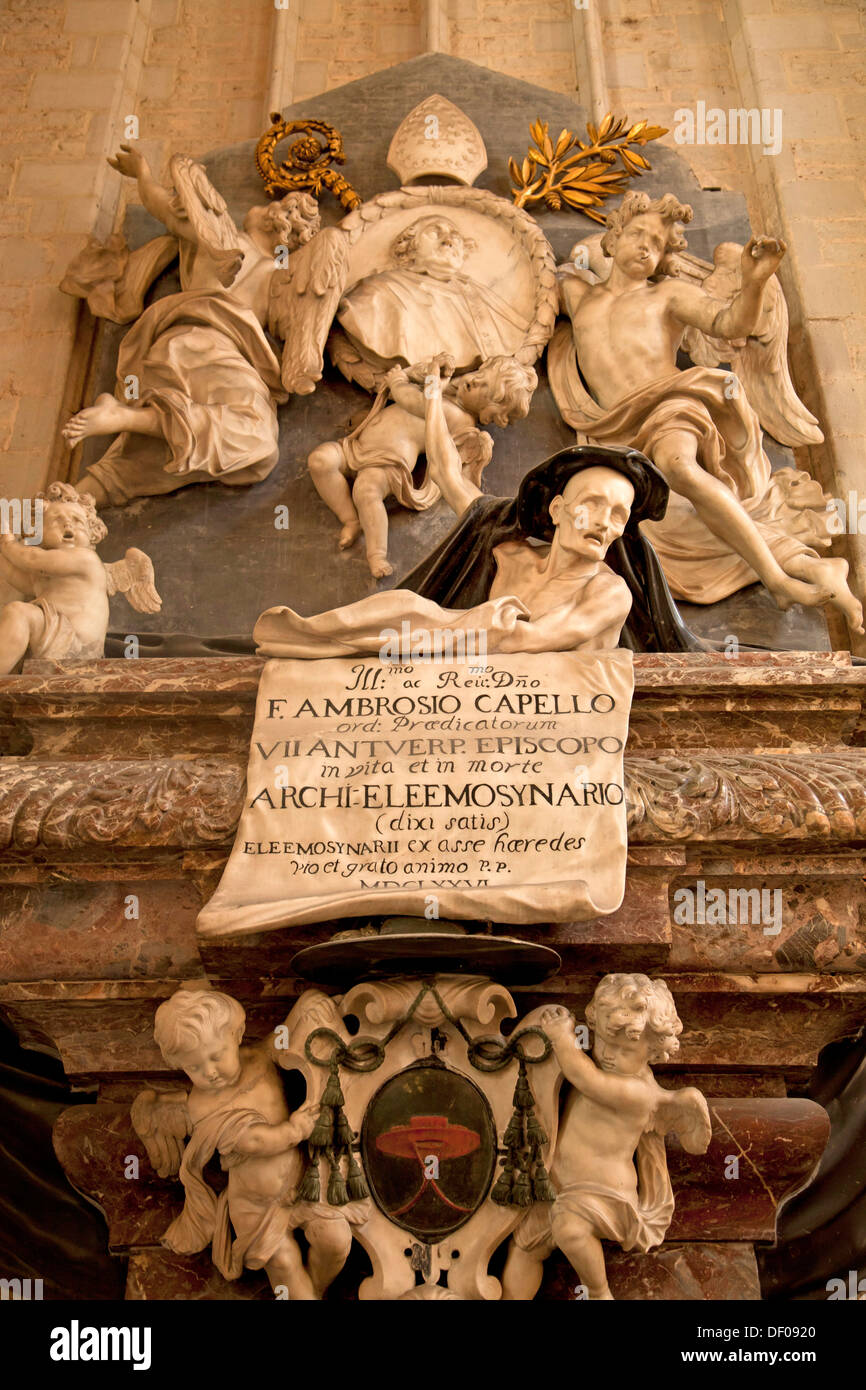 memorial for Mario Ambrosio Capello, Bishop of Antwerp inside The Onze ...