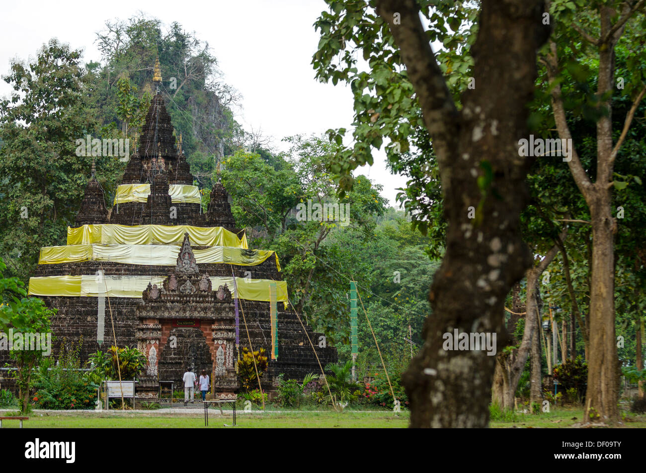 Wat Tham Pla temple or Monkey Cave temple, Mae Sai region, Chiang Rai ...