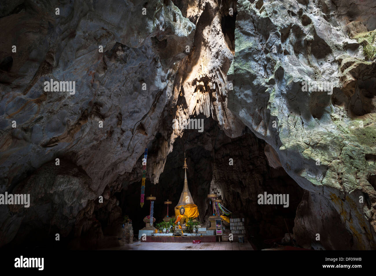 Wat Tham Pla temple or Monkey Cave temple, Mae Sai region, Chiang Rai ...