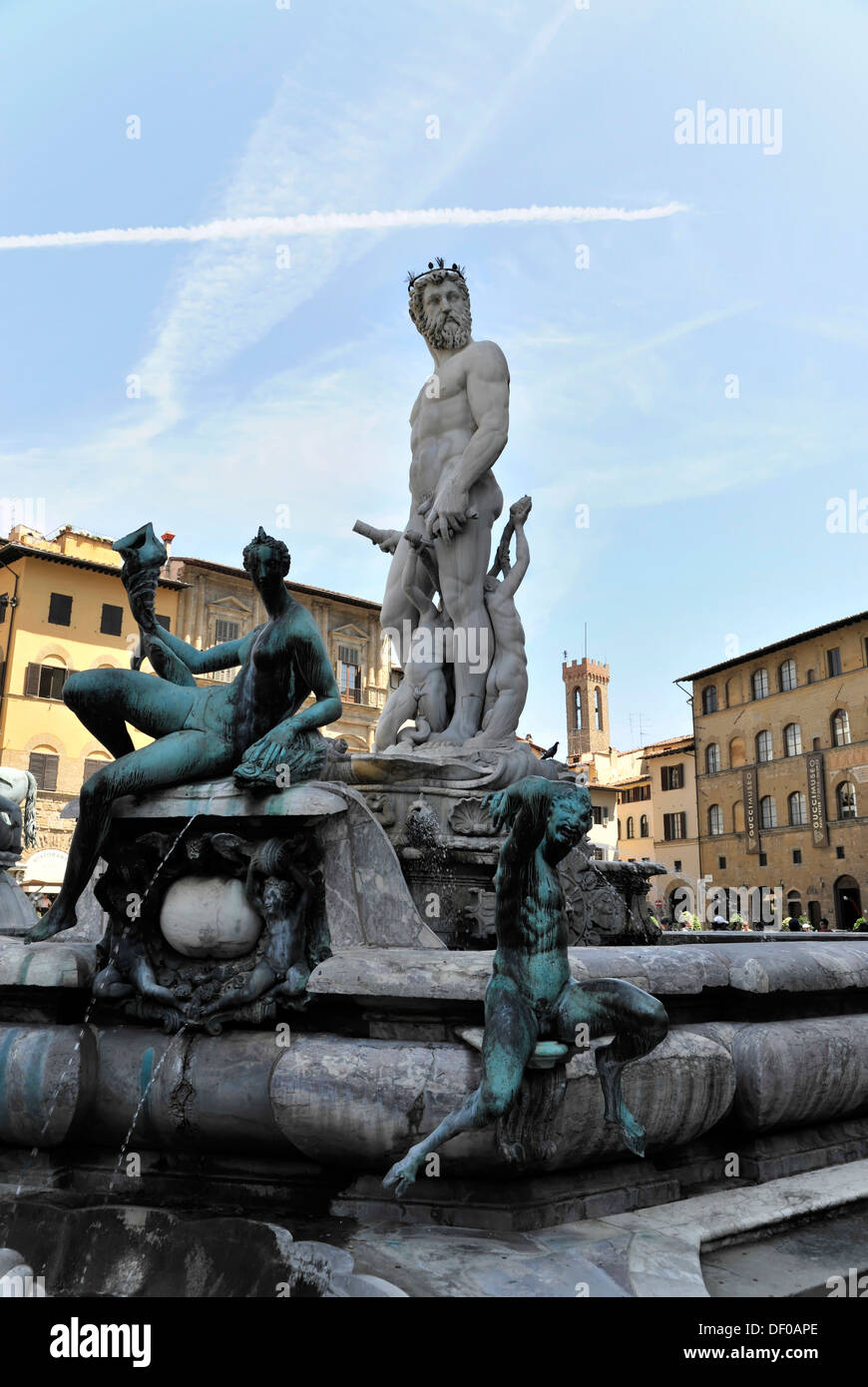Fountain of Neptune on Piazza della Signoria square, Florence, UNESCO ...