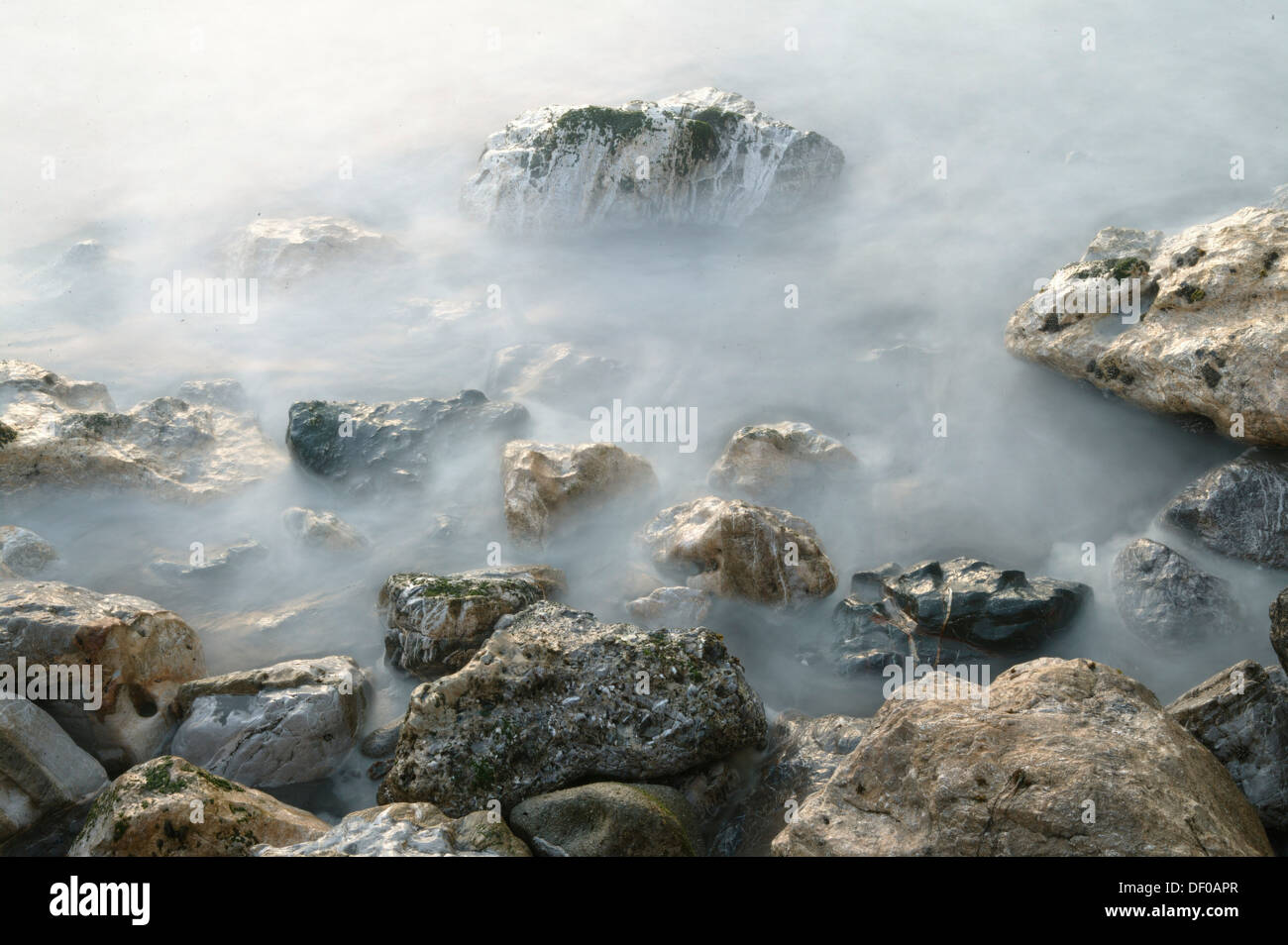 Coast, rocks washed by water Stock Photo - Alamy