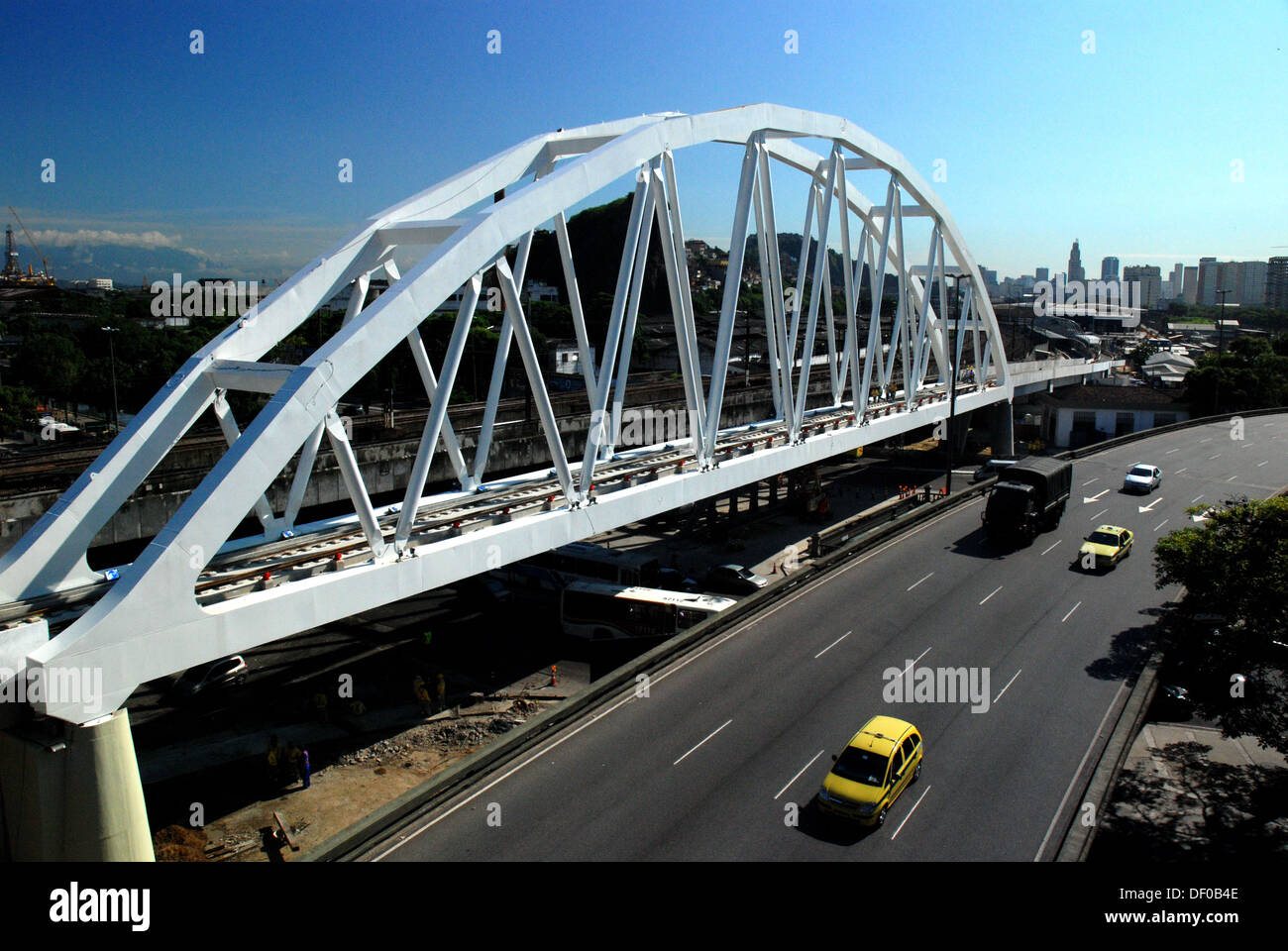Rio de Janeiro Brazil Bridge rail road subway Stock Photo - Alamy