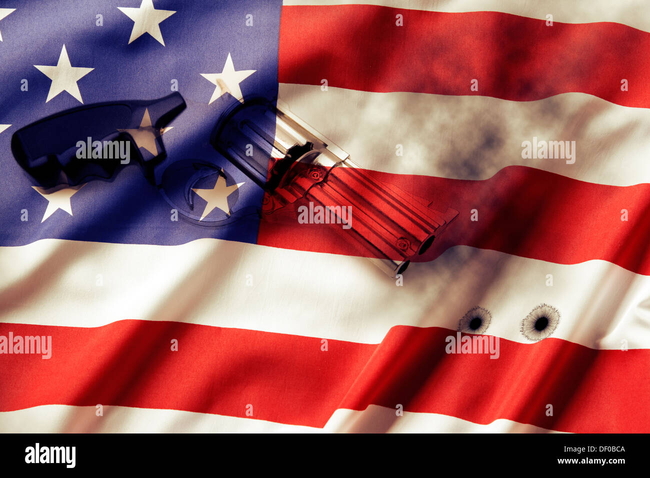 American flag and gun hi-res stock photography and images - Alamy