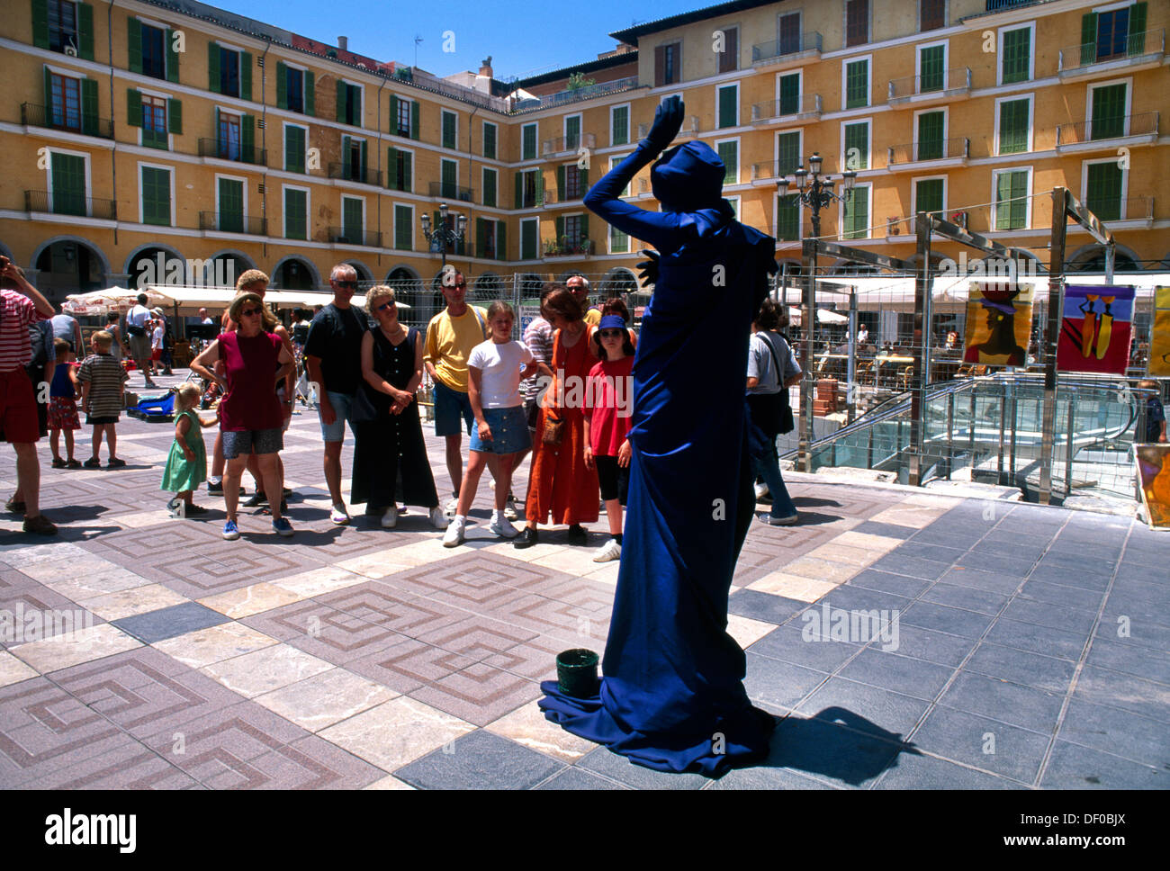Palma Majorca Balearic Islands Spain Placa Major Human Statue Stock ...