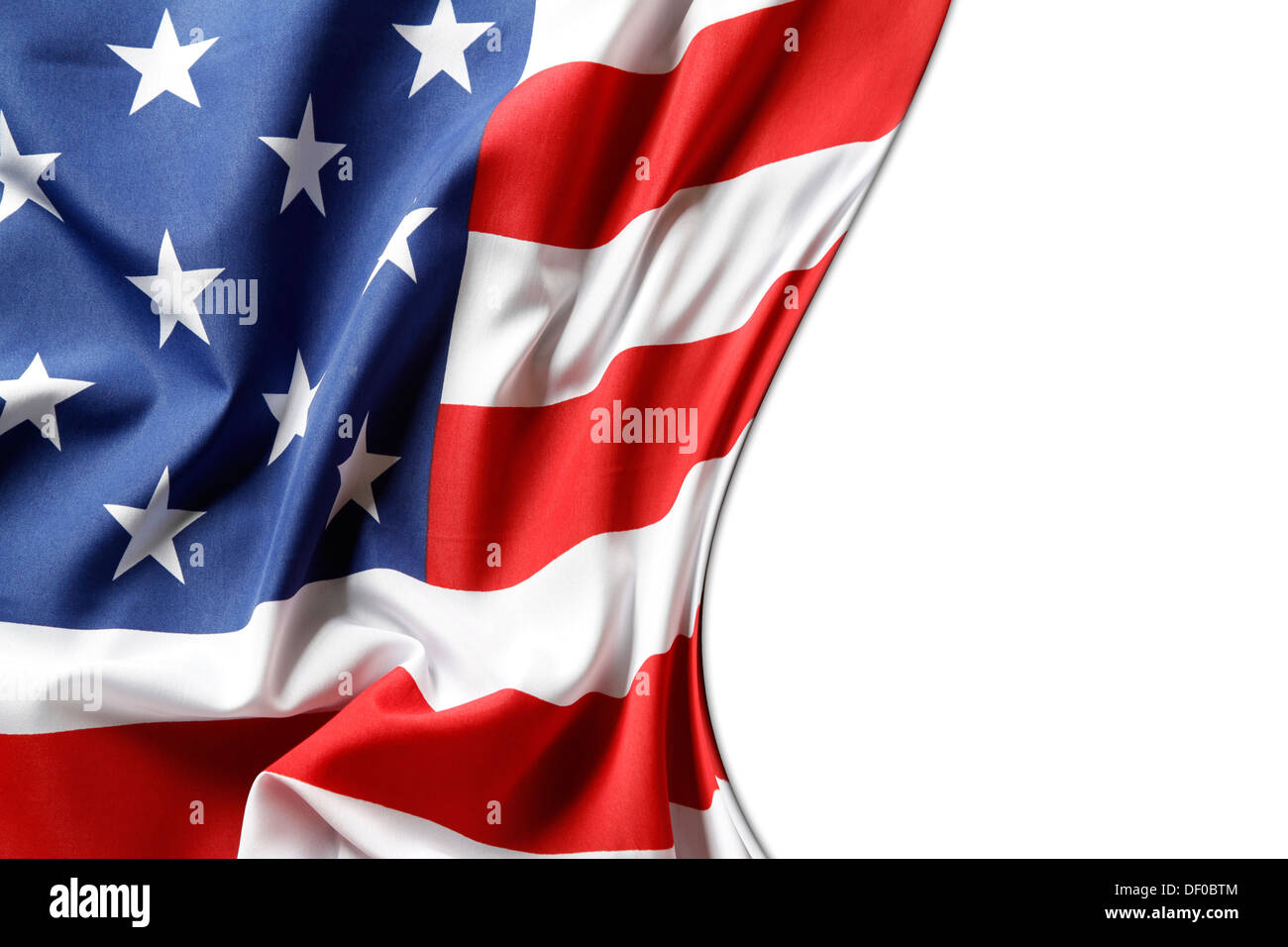 Closeup of American flag on plain background Stock Photo - Alamy