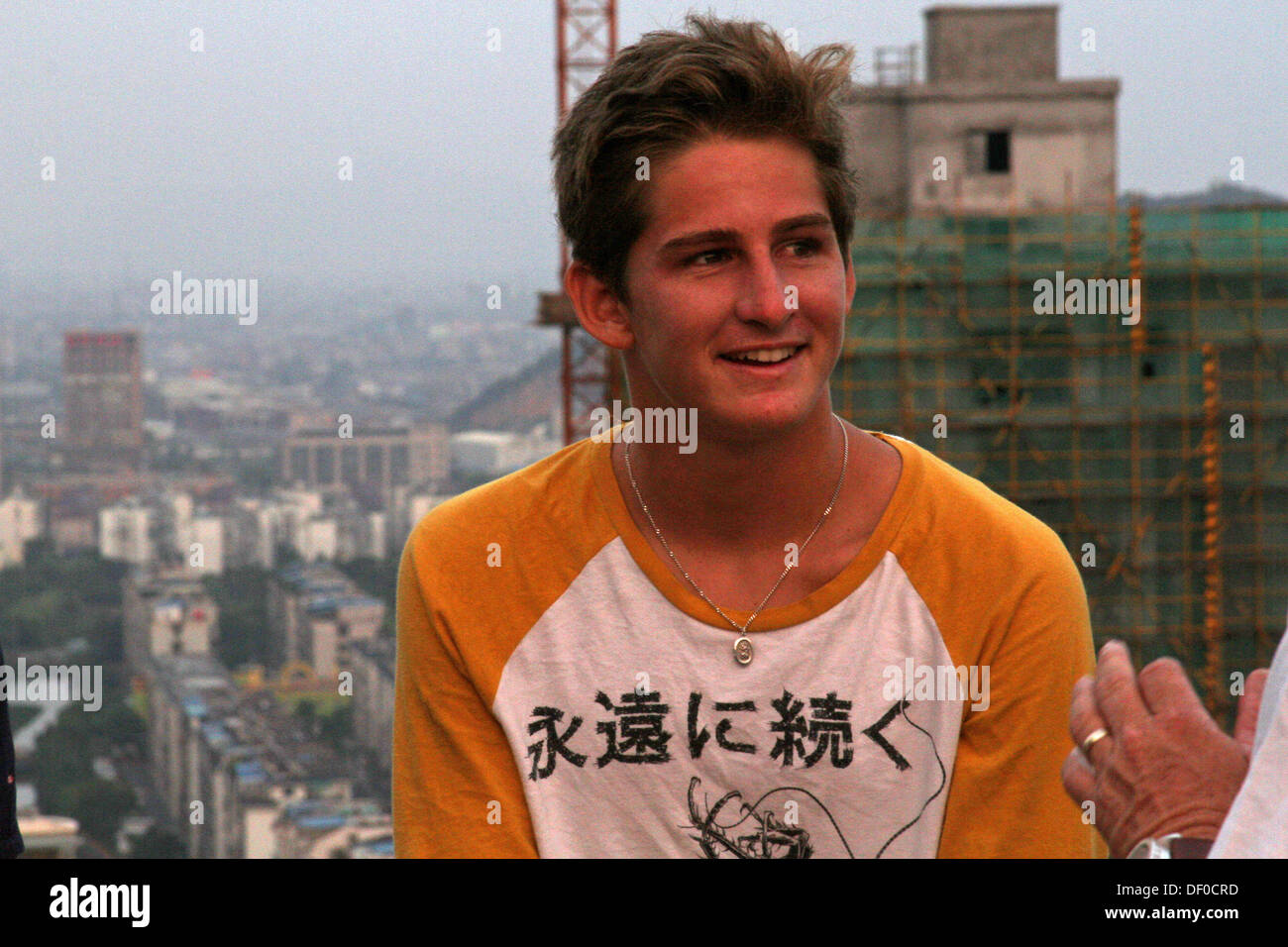 Qiantang, China. 25th Sep, 2013. Hawaiian KALANI DAVID during interview ...