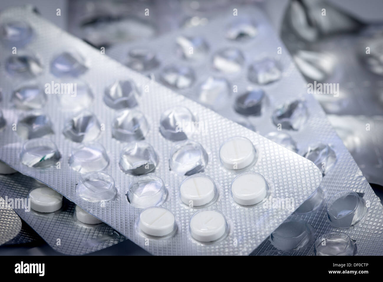 Various tablets in blister Stock Photo - Alamy