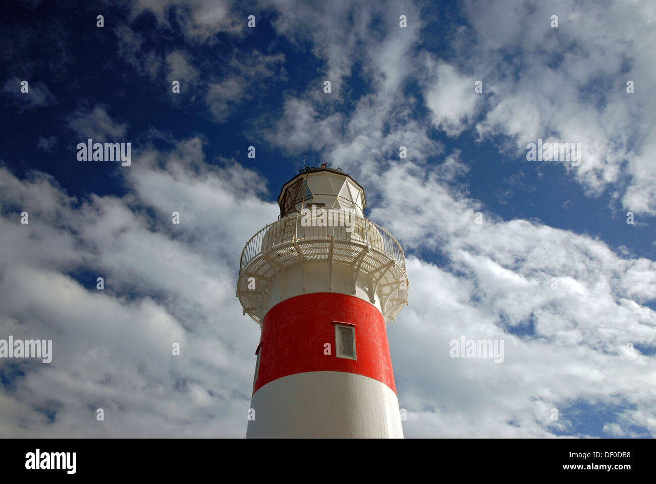 Clouds above Cape Palliser Lighthouse at the Cook Strait at the ...