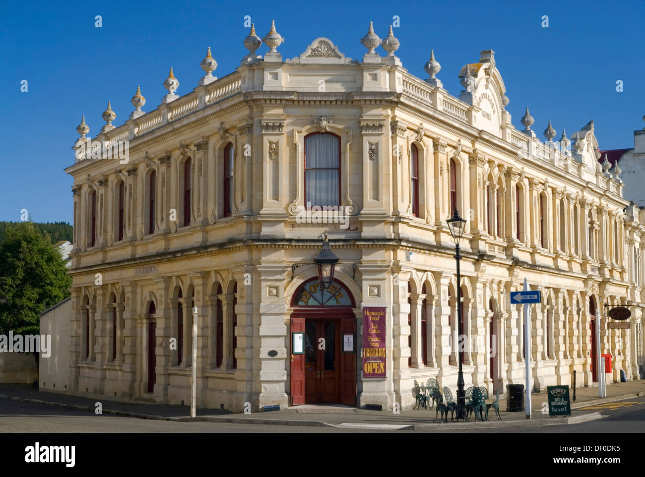 The facade of the Criterion Hotel, a typical limestone building in ...