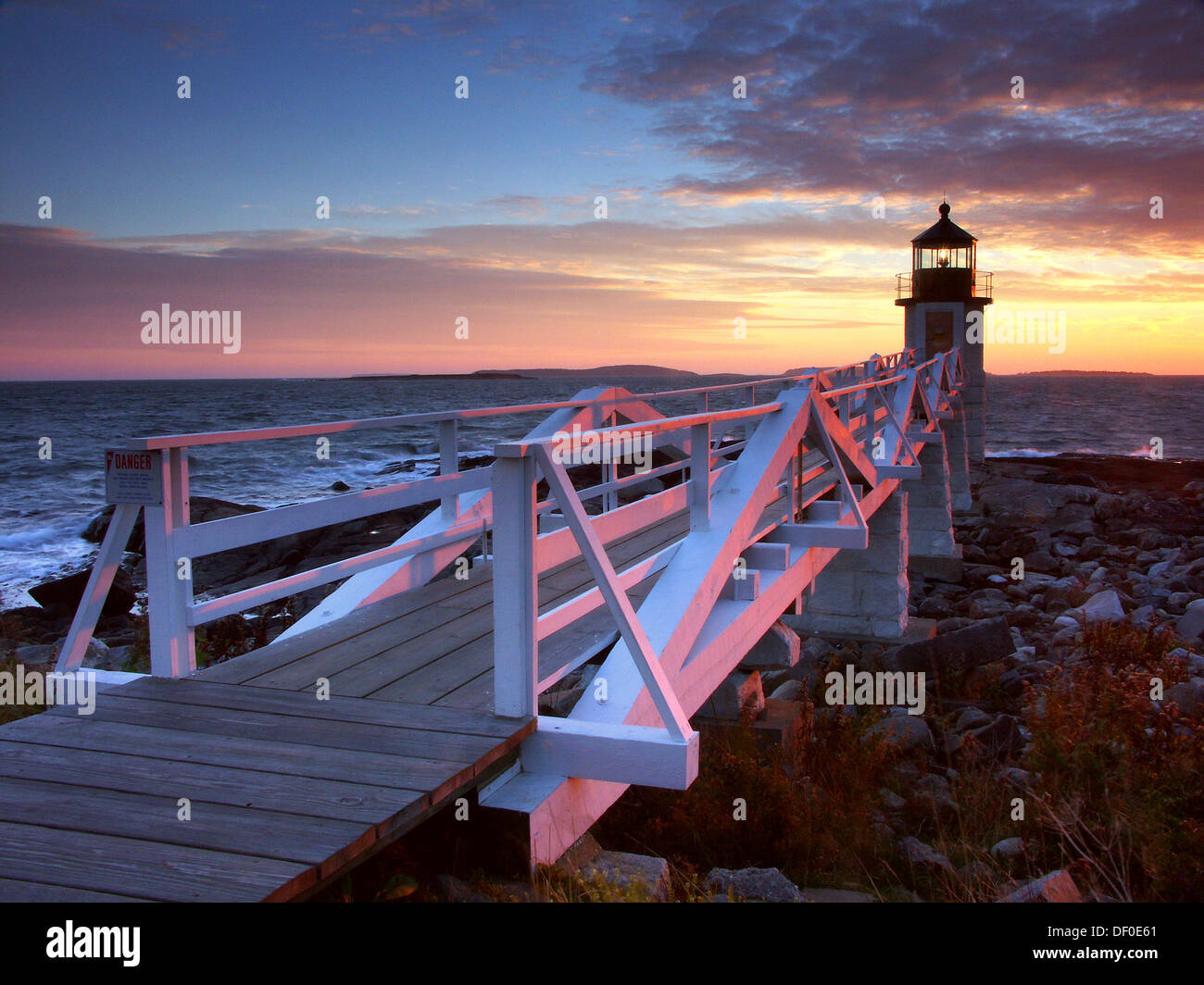 Entry way to marshall point lighthouse hi-res stock photography and ...