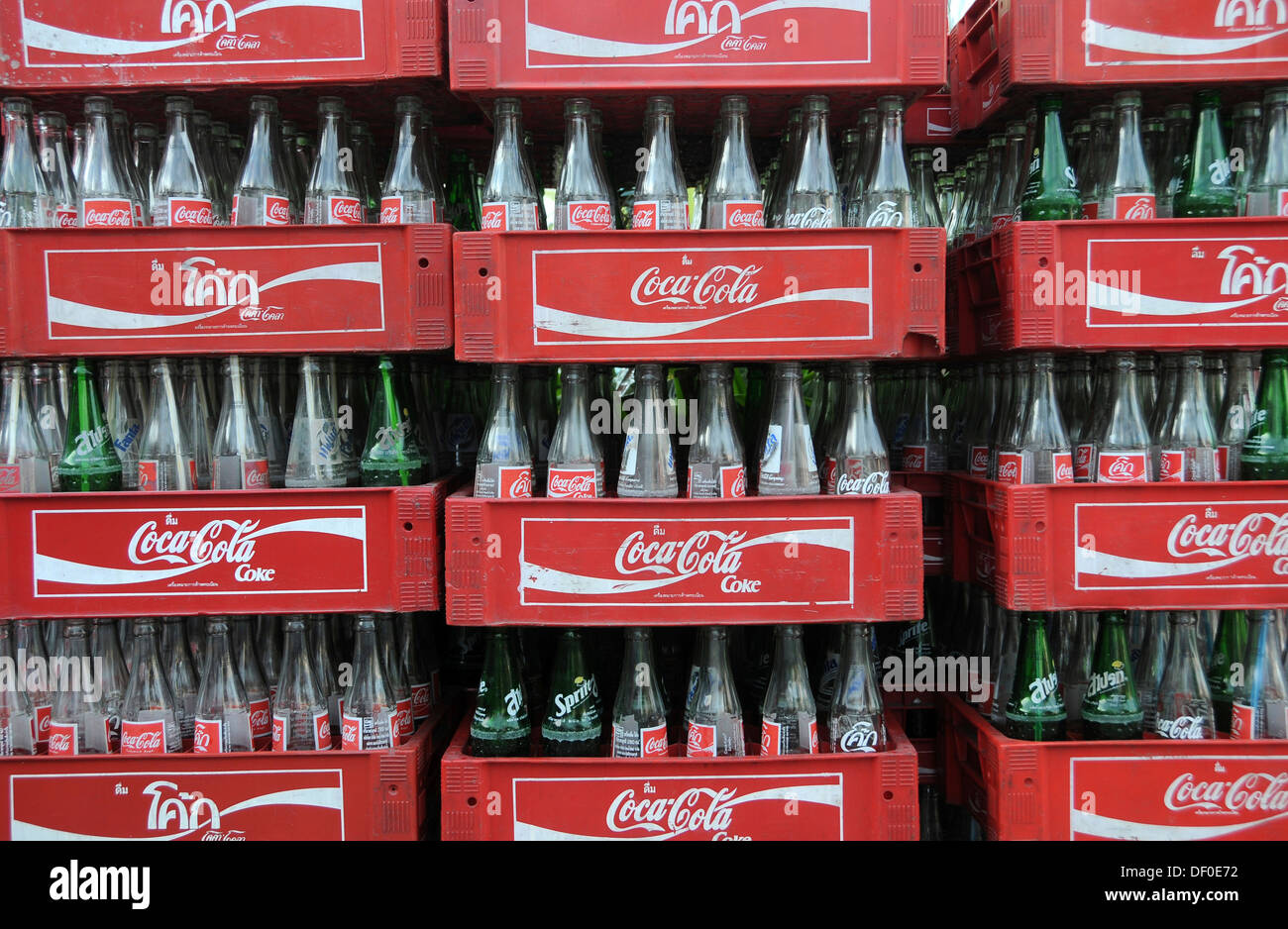 Thai Coca Cola crates, Hua Hin, Thailand, Asia Stock Photo - Alamy